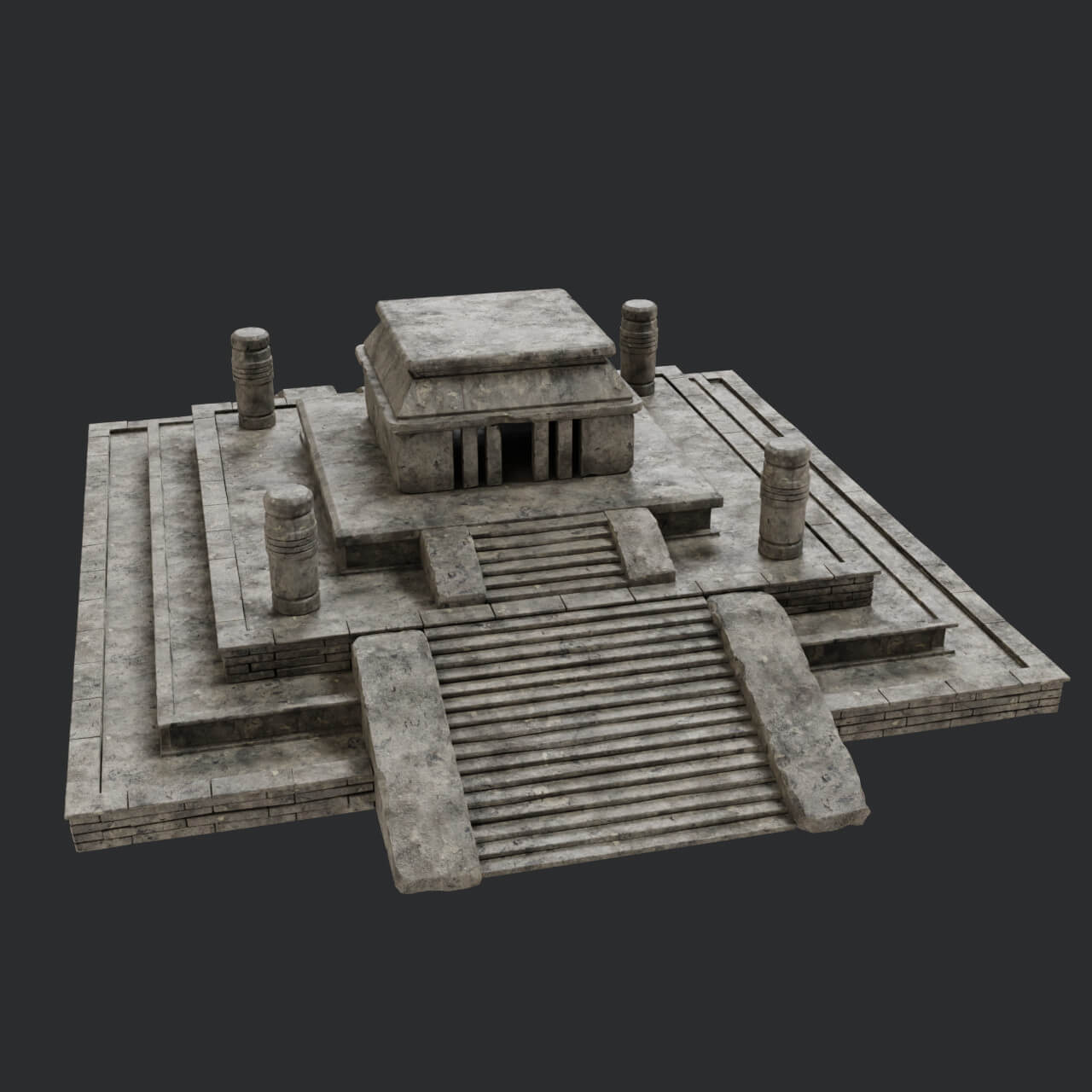 Aztec Maya Inca Pyramid Temple Collection - 3D Model by Enterables