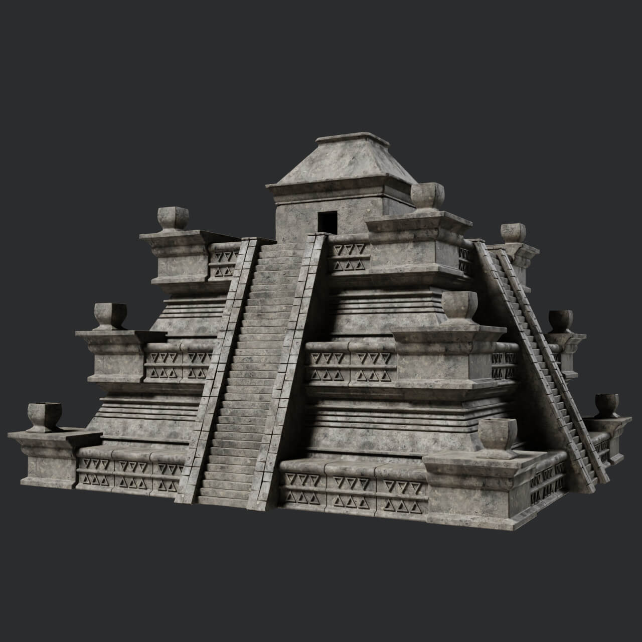 Aztec Maya Inca Pyramid Temple Collection - 3D Model by Enterables