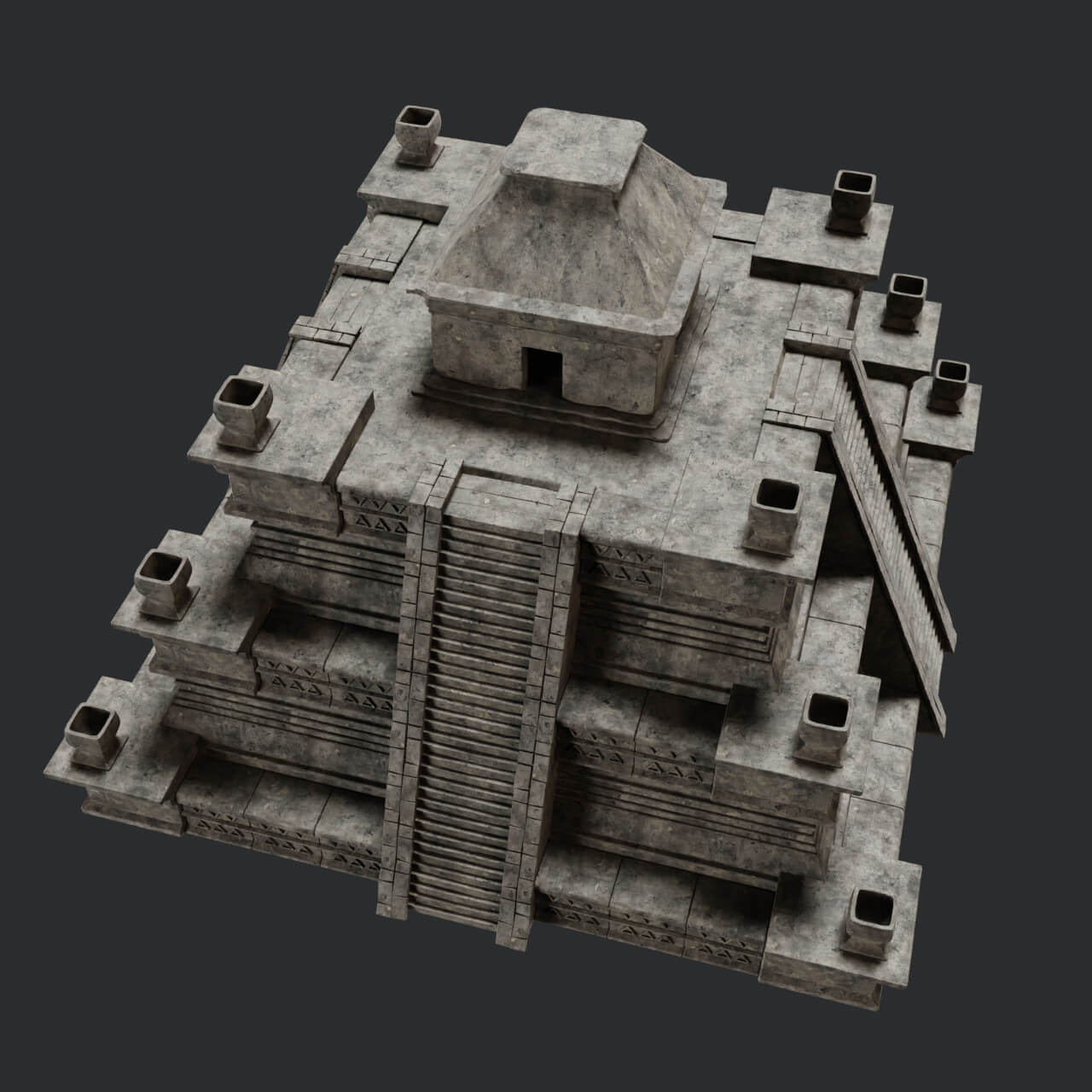 Aztec Maya Inca Pyramid Temple Collection - 3D Model by Enterables