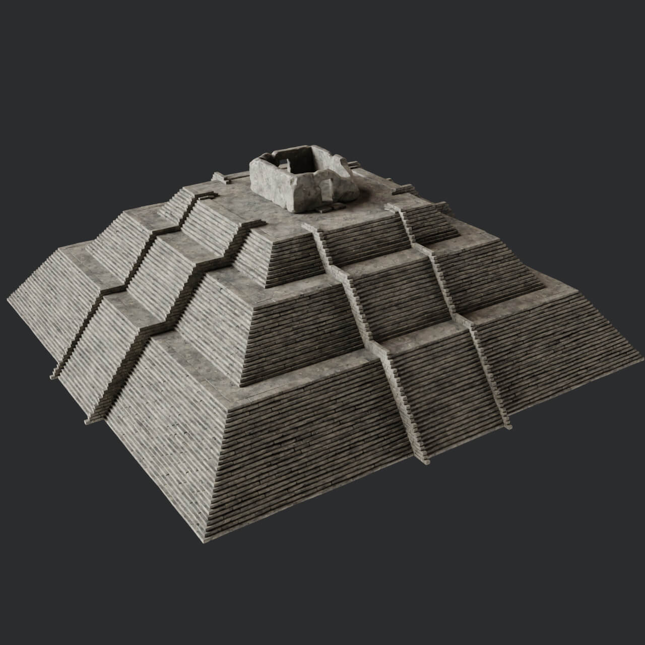Aztec Maya Inca Pyramid Temple Collection - 3D Model by Enterables