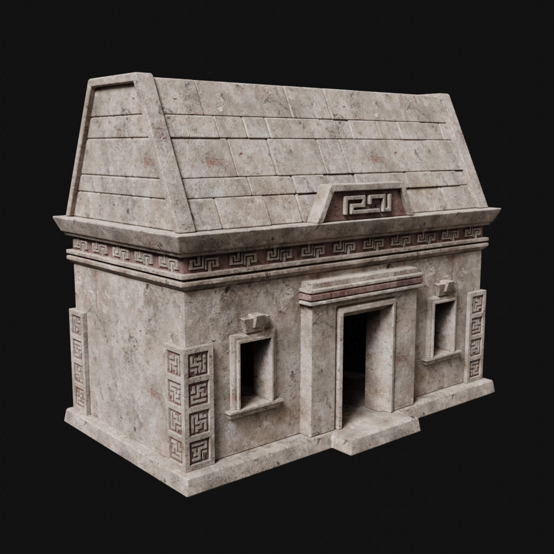 Aztec Maya Inka Mesoamerica Stone House Collection - 3D Model by Enterables