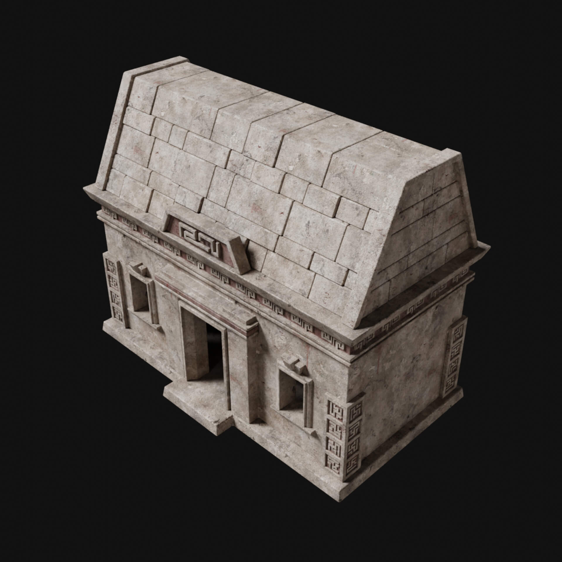 Aztec Maya Inka Mesoamerica Stone House Collection - 3D Model by Enterables