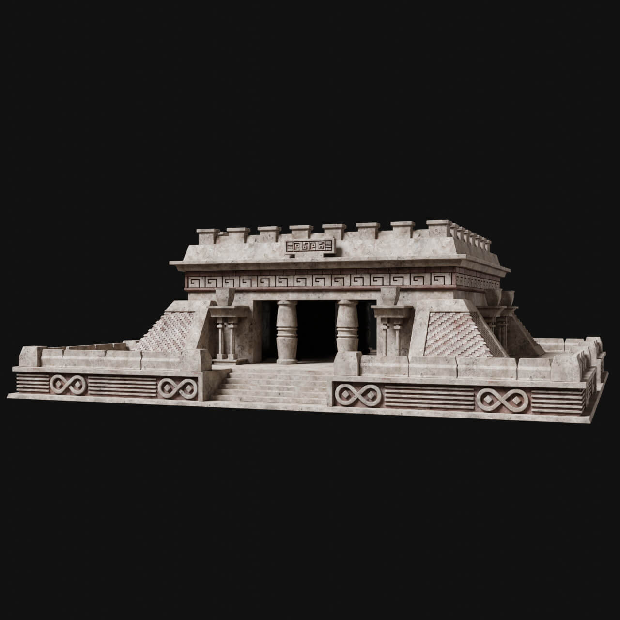 Aztec Maya Inka Mesoamerica Stone House Collection - 3D Model by Enterables