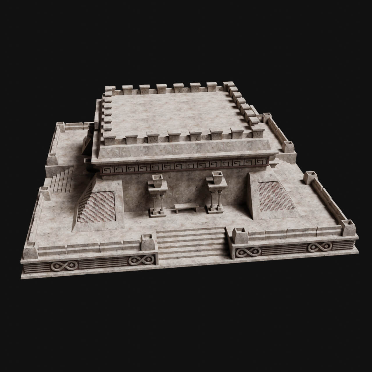 Aztec Maya Inka Mesoamerica Stone House Collection - 3D Model by Enterables