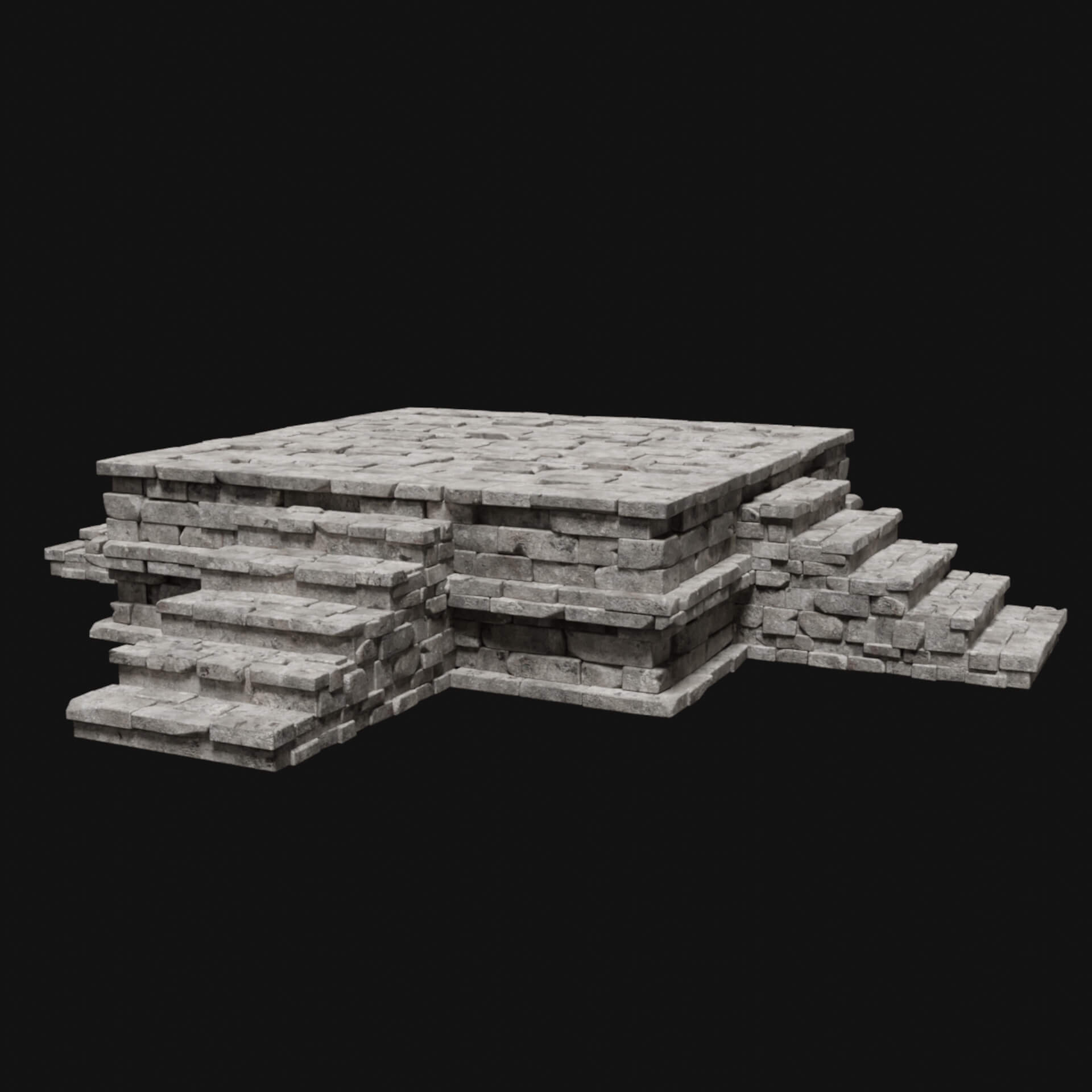 Aztec Maya Inka Mesoamerica Stone Platform Collection - 3D Model by ...