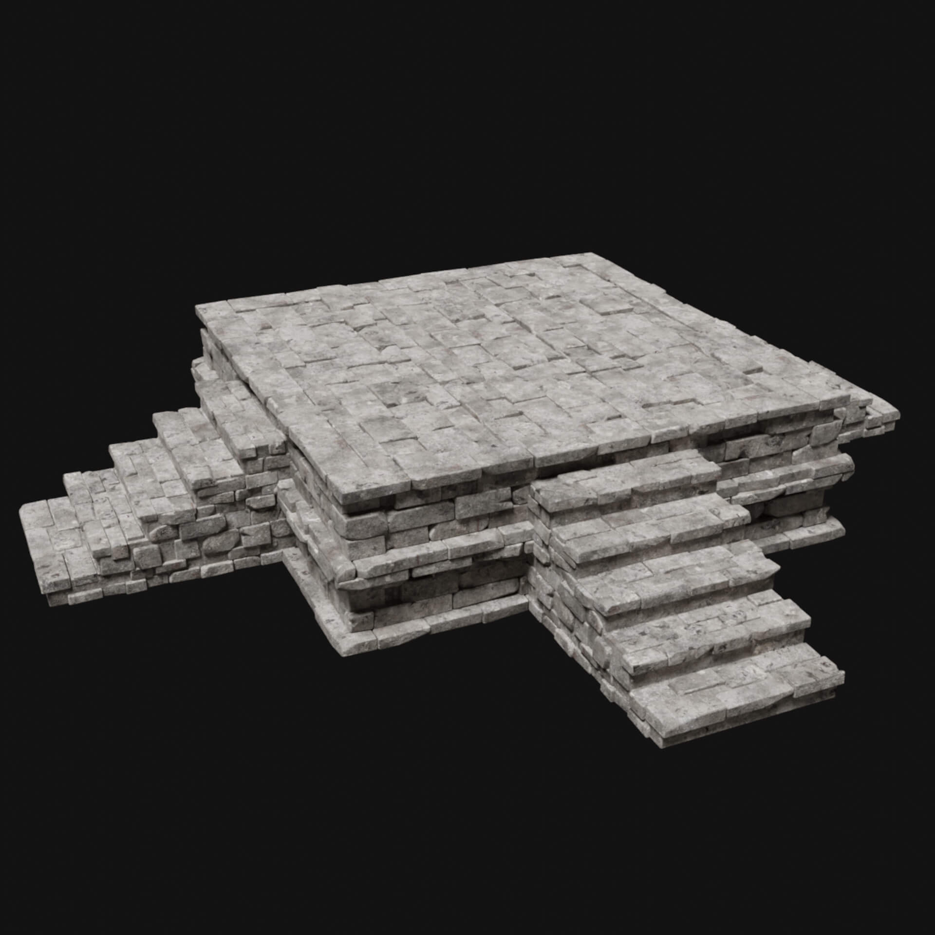 Aztec Maya Inka Mesoamerica Stone Platform Collection - 3D Model by ...