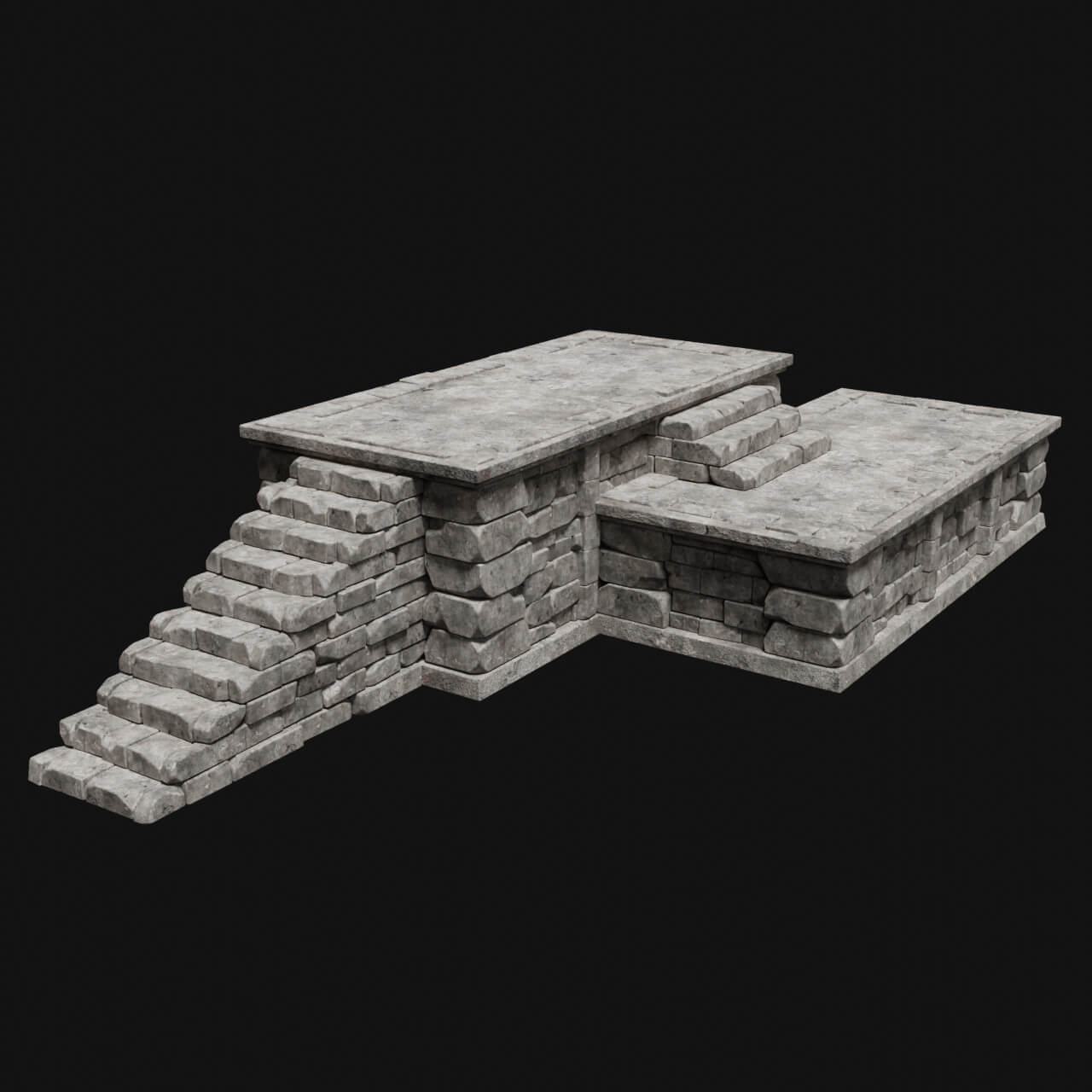 Aztec Maya Inka Mesoamerica Stone Platform Collection - 3D Model by ...