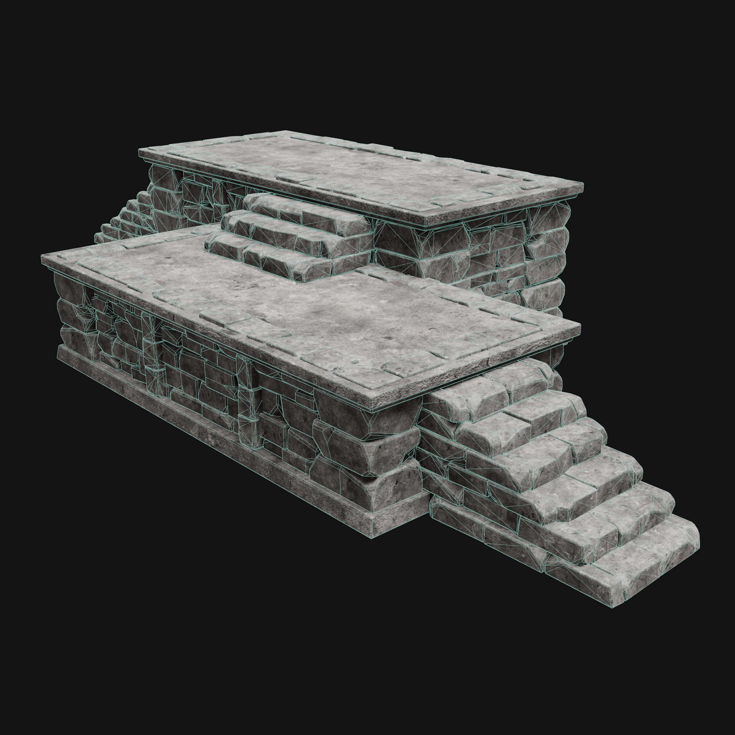 Aztec Maya Inka Mesoamerica Stone Platform Collection - 3D Model by ...