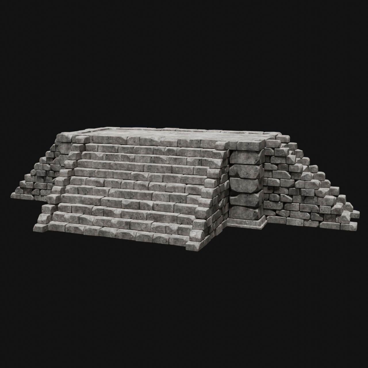 Aztec Maya Inka Mesoamerica Stone Platform Collection - 3D Model by ...