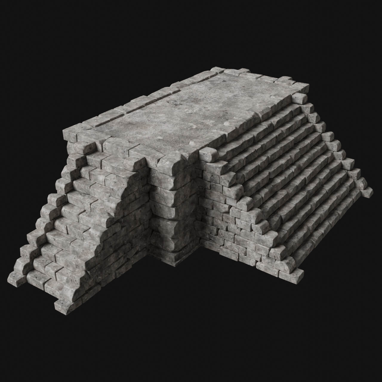 Aztec Maya Inka Mesoamerica Stone Platform Collection - 3D Model by ...