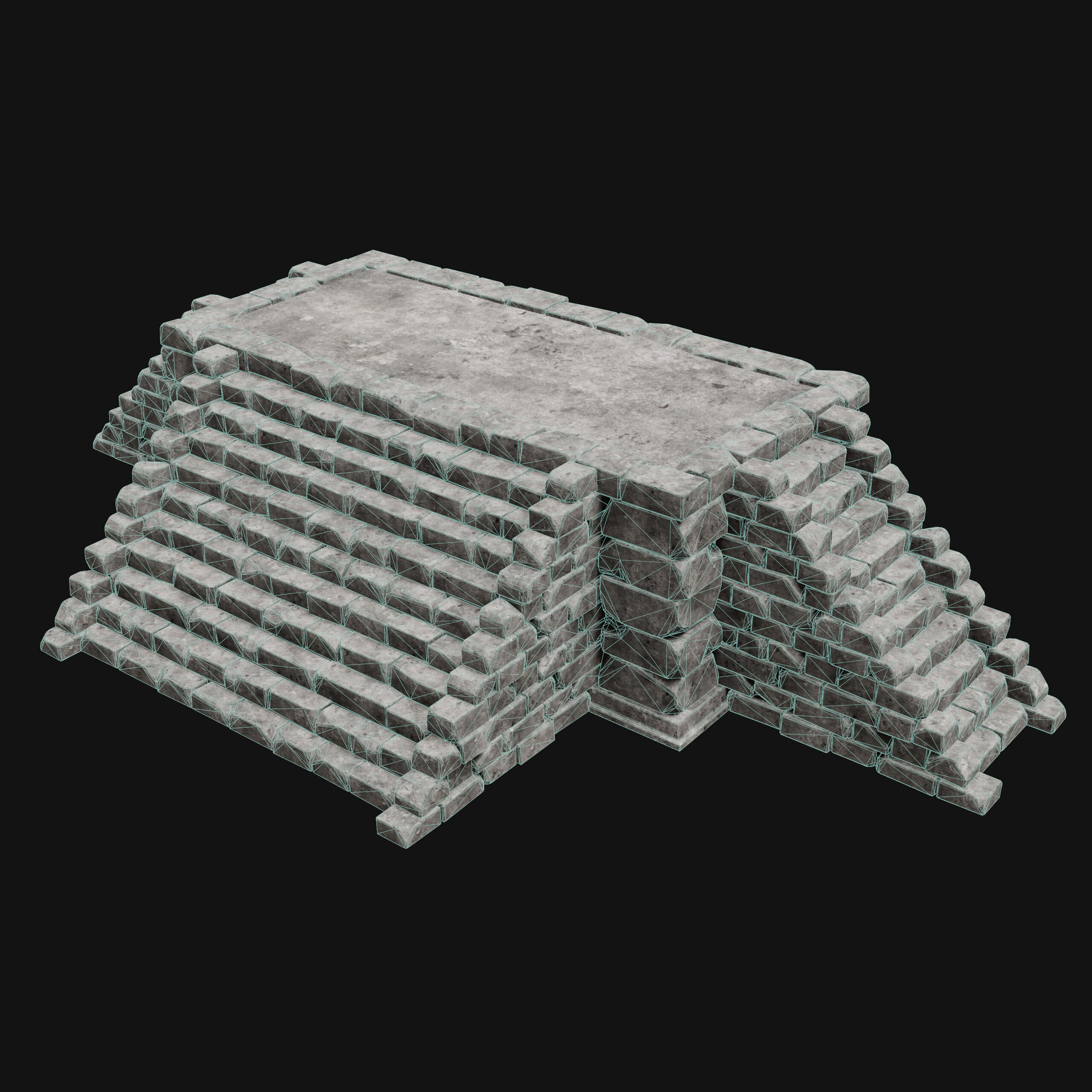 Aztec Maya Inka Mesoamerica Stone Platform Collection - 3D Model by ...