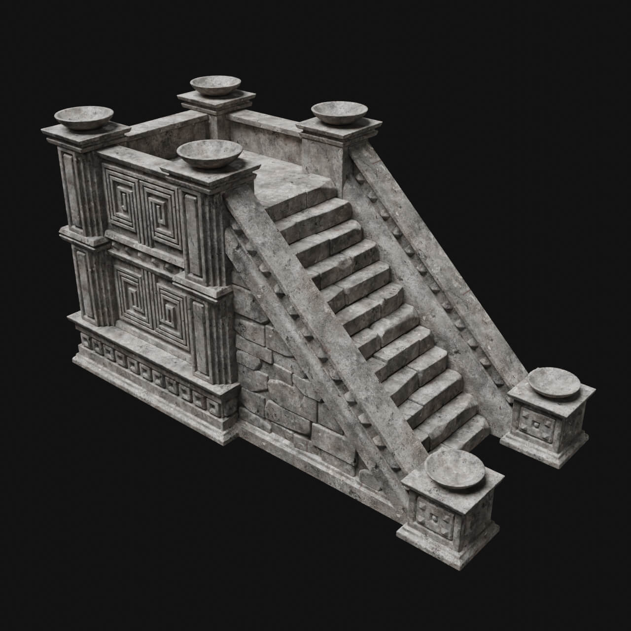 Aztec Maya Inka Mesoamerica Stone Platform Collection - 3D Model by ...