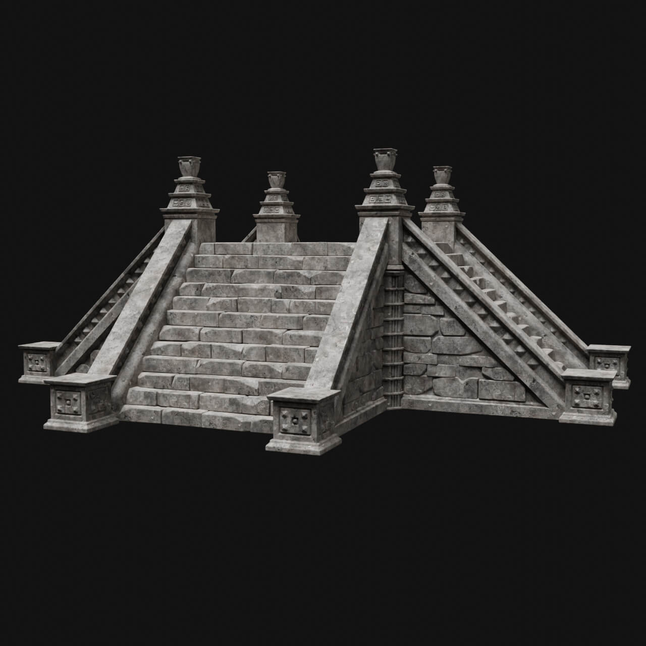 Aztec Maya Inka Mesoamerica Stone Platform Collection - 3D Model by ...