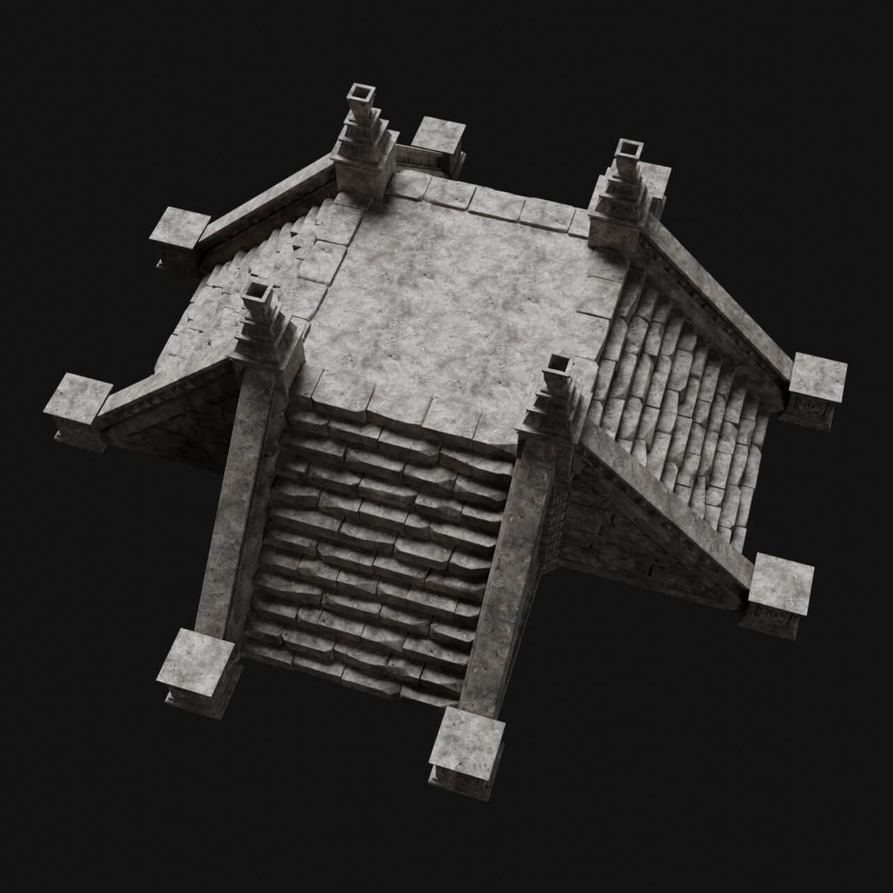 Aztec Maya Inka Mesoamerica Stone Platform Collection - 3D Model by ...