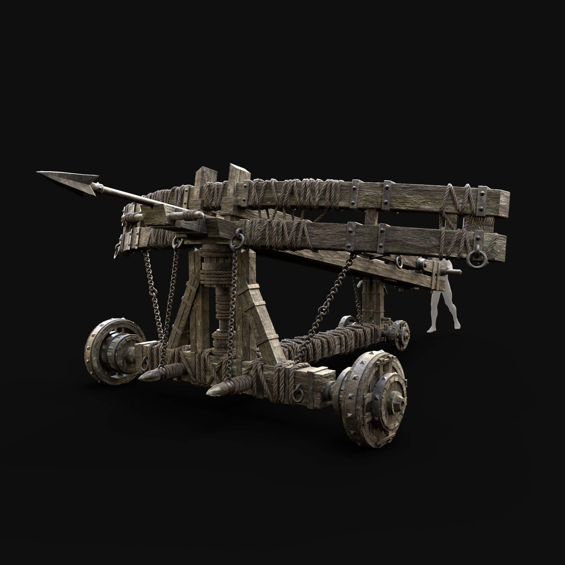 Medieval Ballista Projectile Launcher Collection - 3D Model by Enterables
