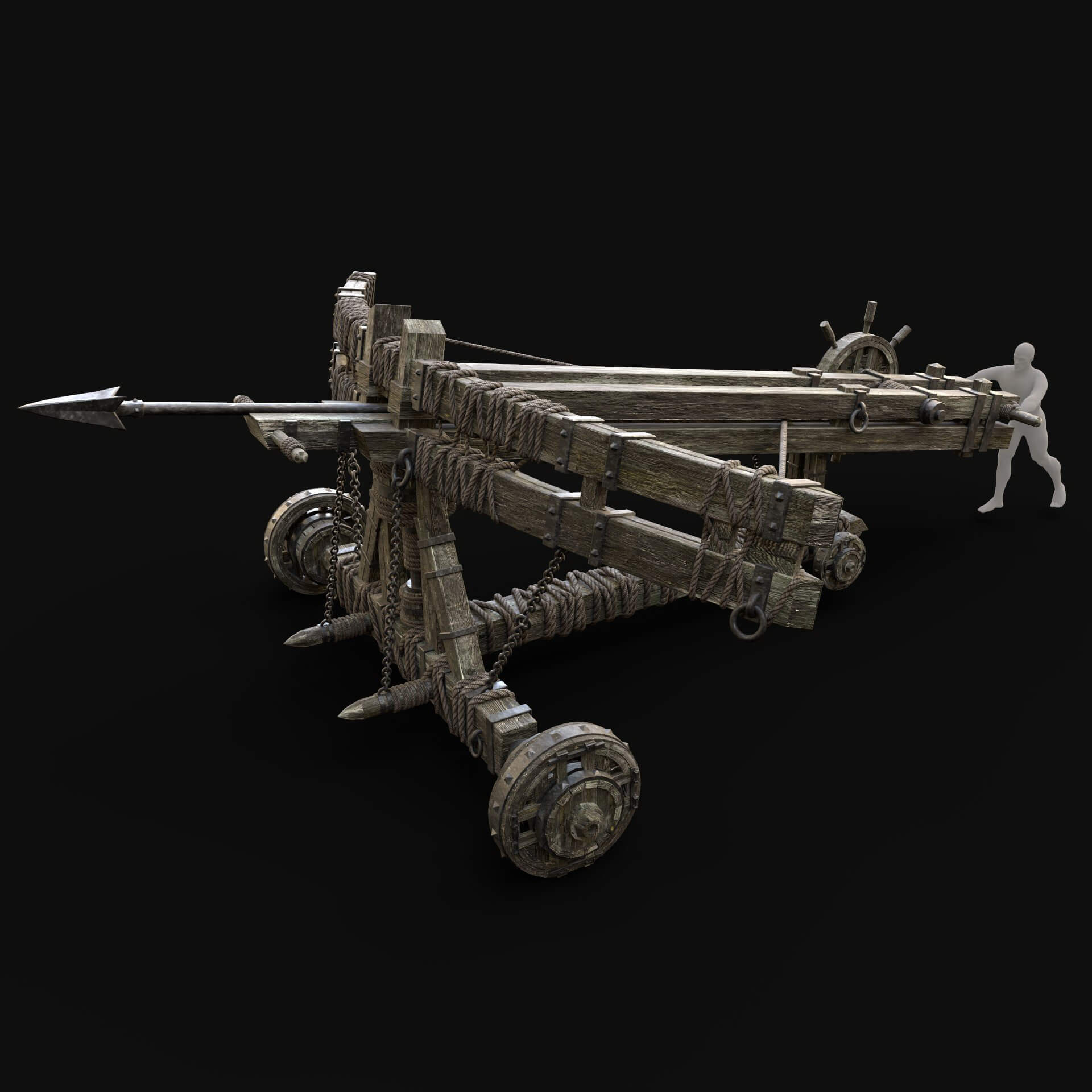 Medieval Ballista Projectile Launcher Collection - 3D Model by Enterables