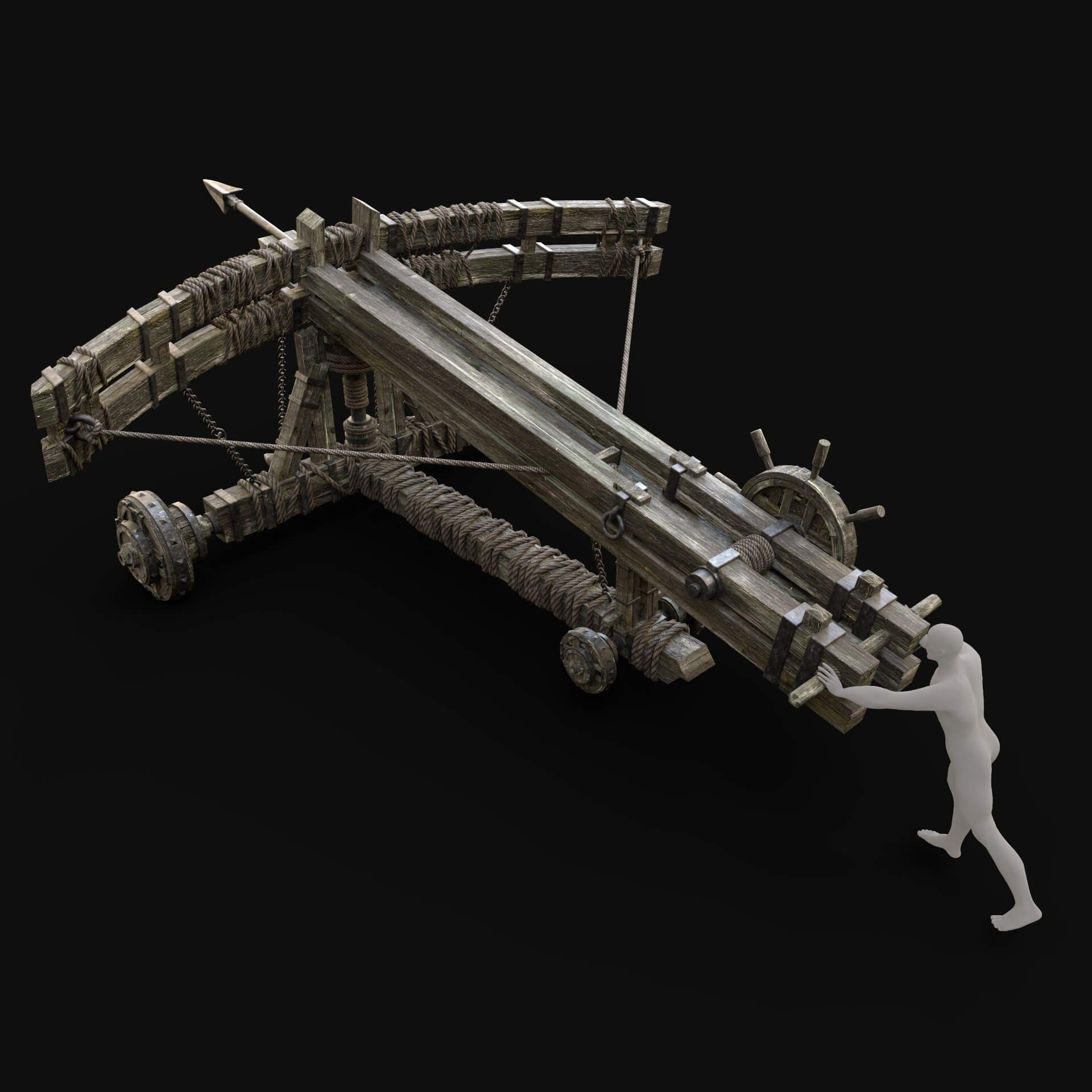 Medieval Ballista Projectile Launcher Collection - 3D Model by Enterables
