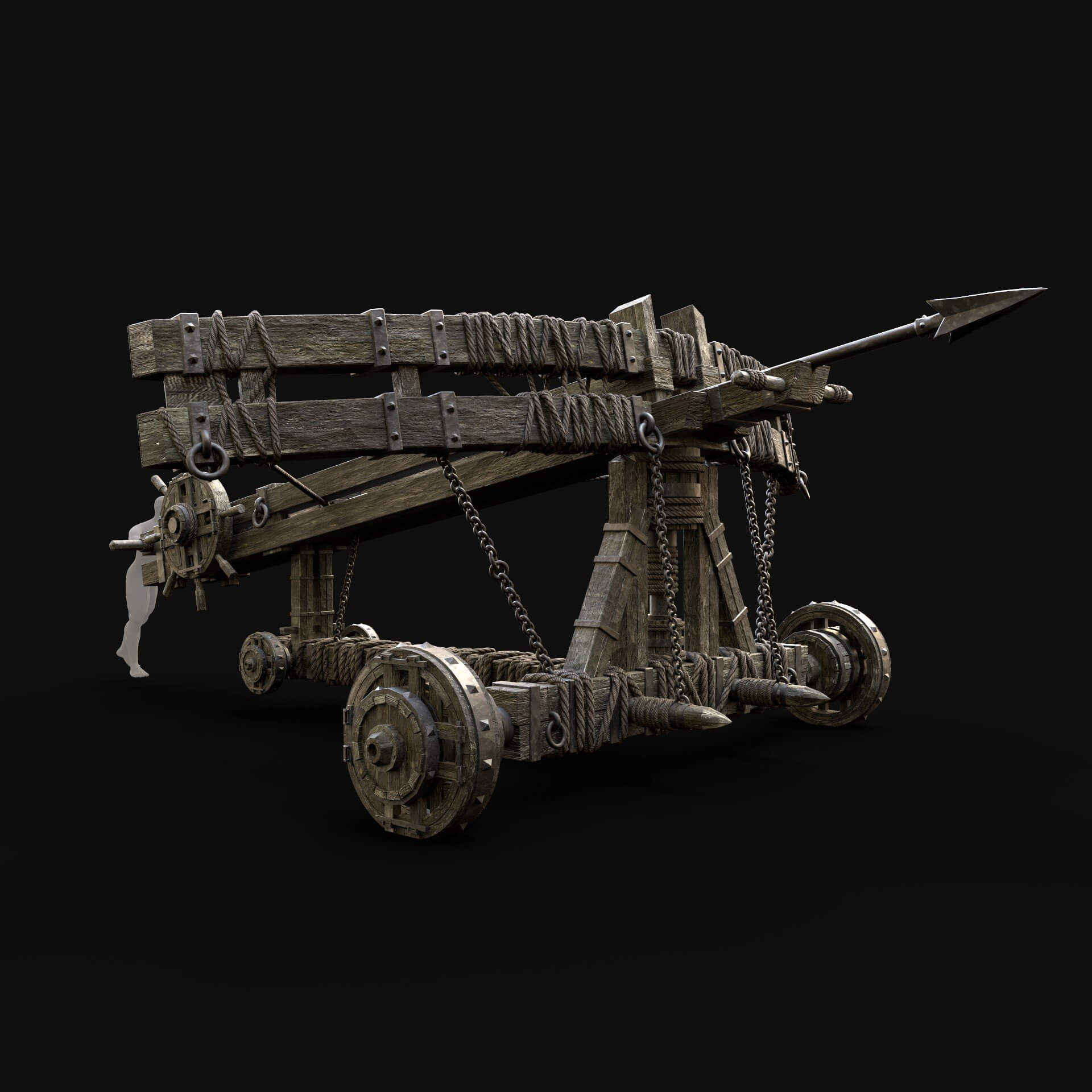 Medieval Ballista Projectile Launcher Collection - 3D Model by Enterables
