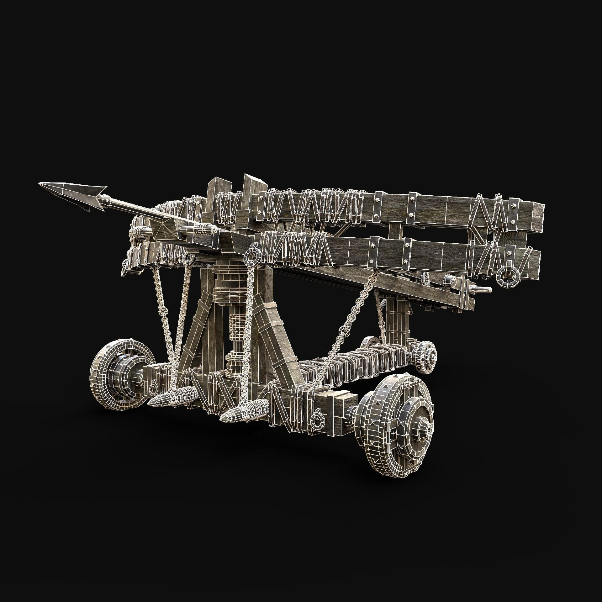 Medieval Ballista Projectile Launcher Collection - 3D Model by Enterables