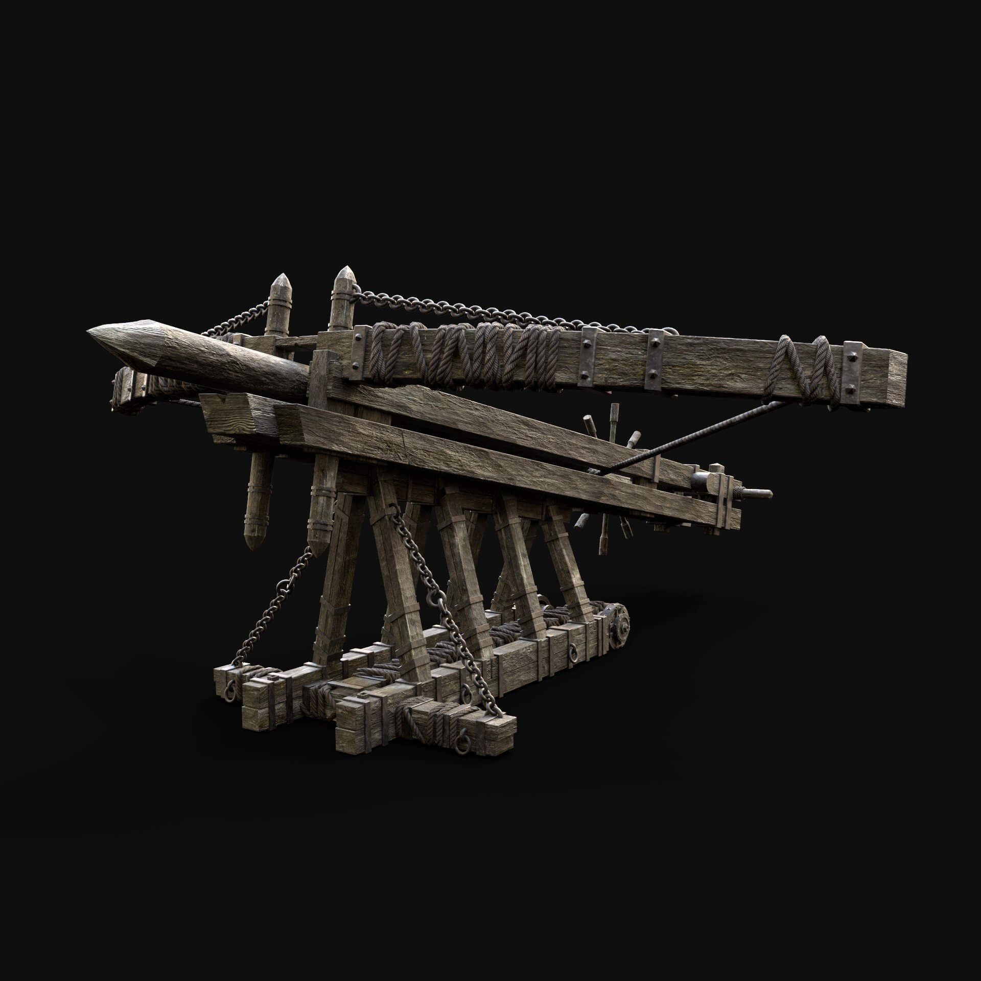Medieval Ballista Projectile Launcher Collection - 3D Model by Enterables
