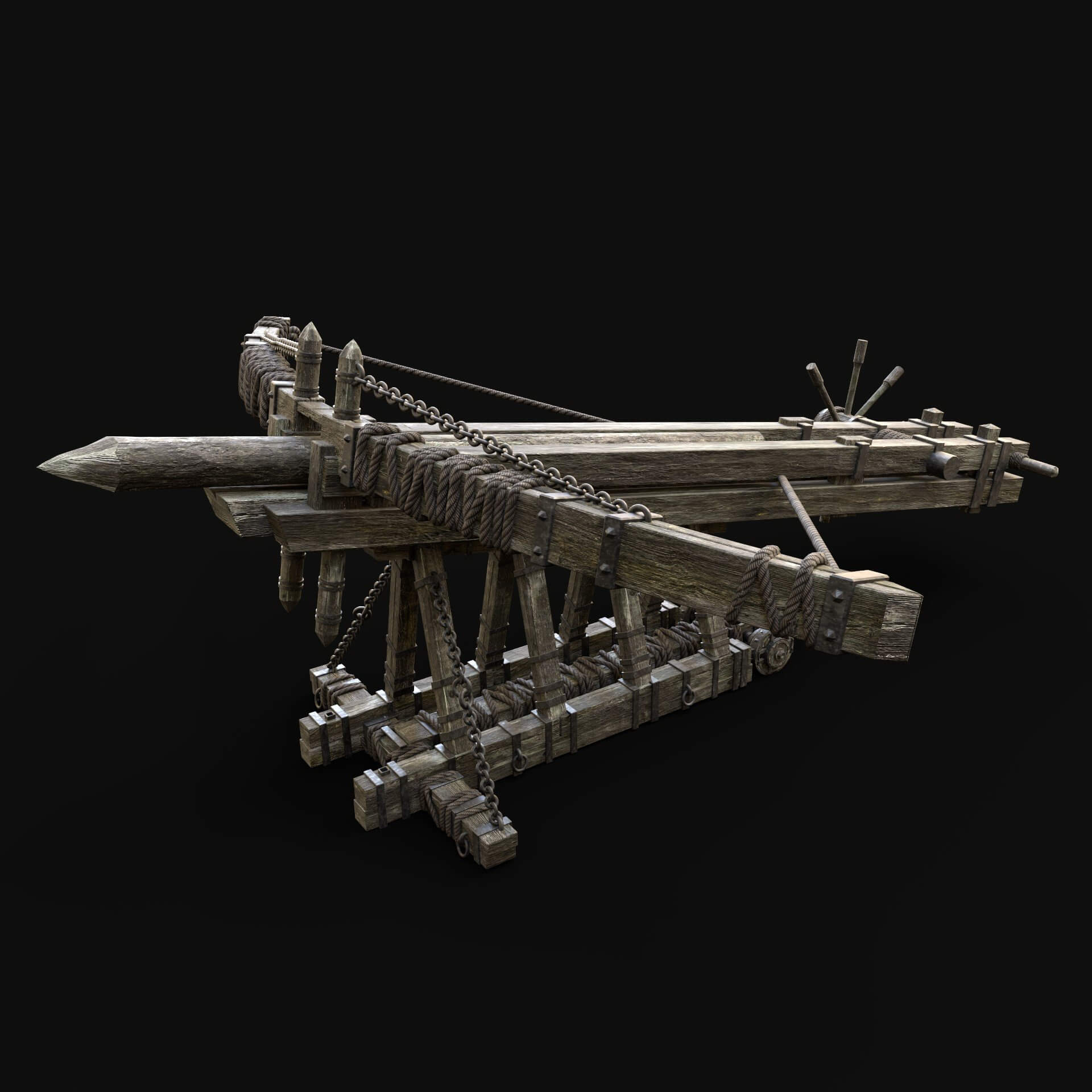 Medieval Ballista Projectile Launcher Collection - 3D Model by Enterables