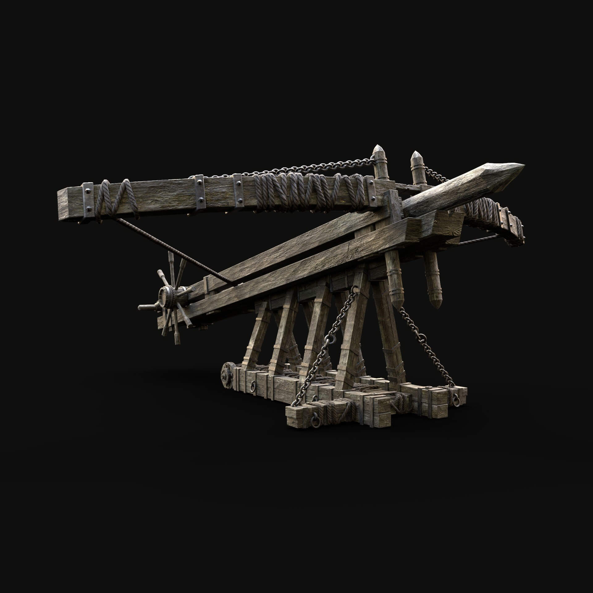Medieval Ballista Projectile Launcher Collection - 3D Model by Enterables