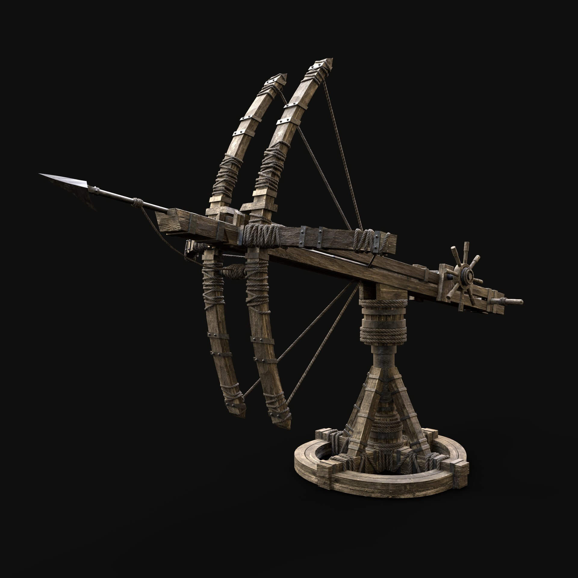 Medieval Ballista Projectile Launcher Collection - 3D Model by Enterables