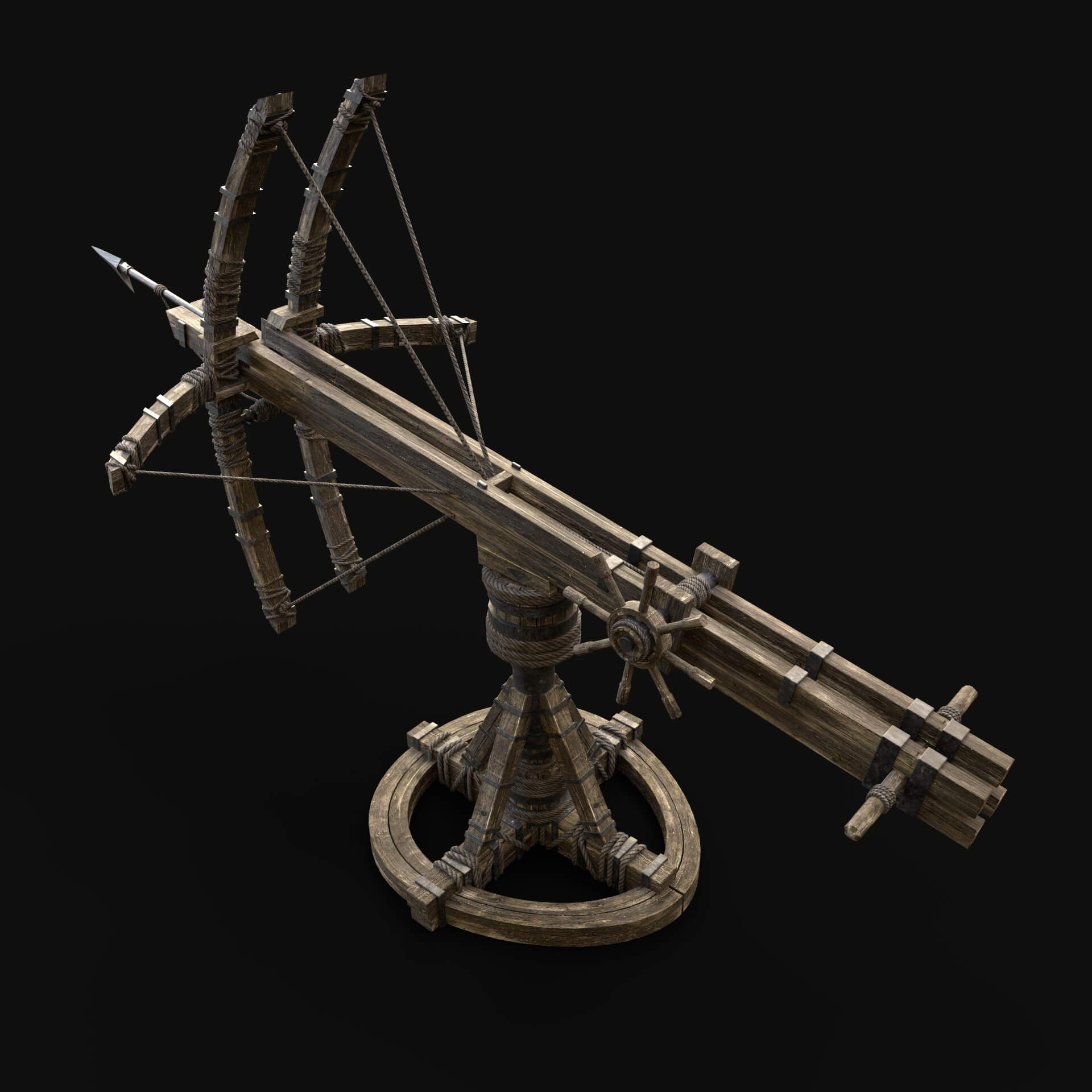 Medieval Ballista Projectile Launcher Collection - 3D Model by Enterables