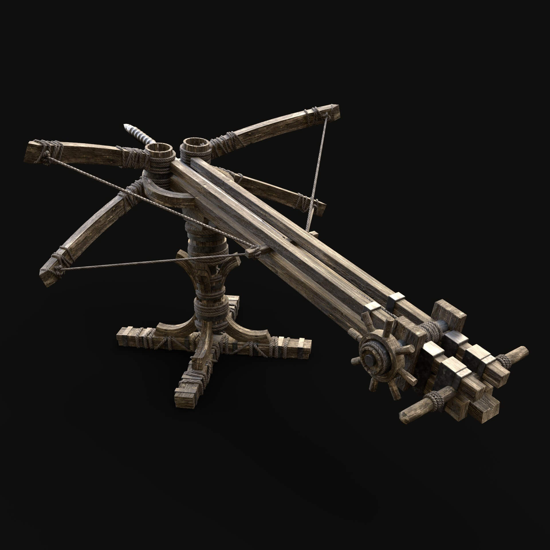 Medieval Ballista Projectile Launcher Collection - 3D Model by Enterables