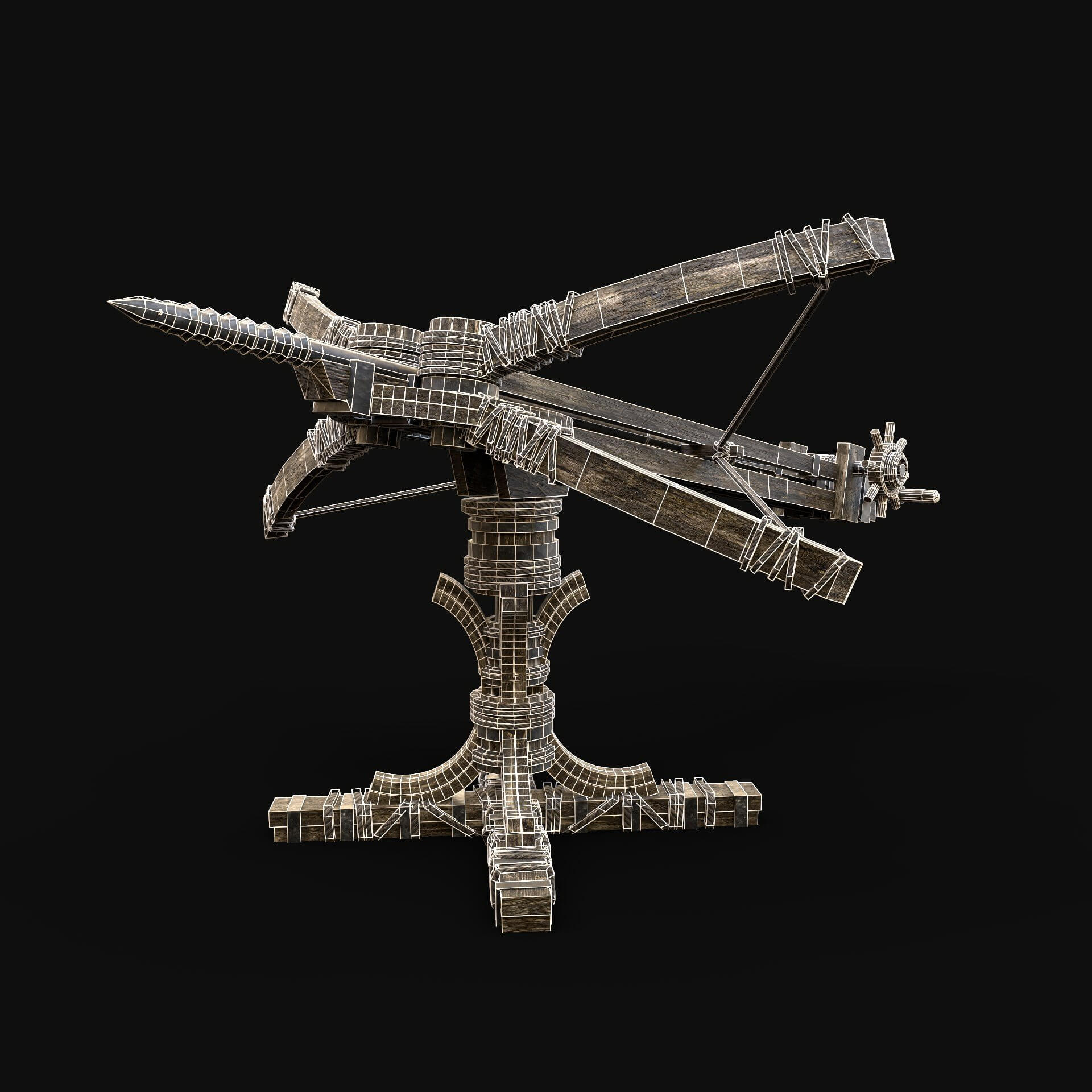 Medieval Ballista Projectile Launcher Collection - 3D Model by Enterables