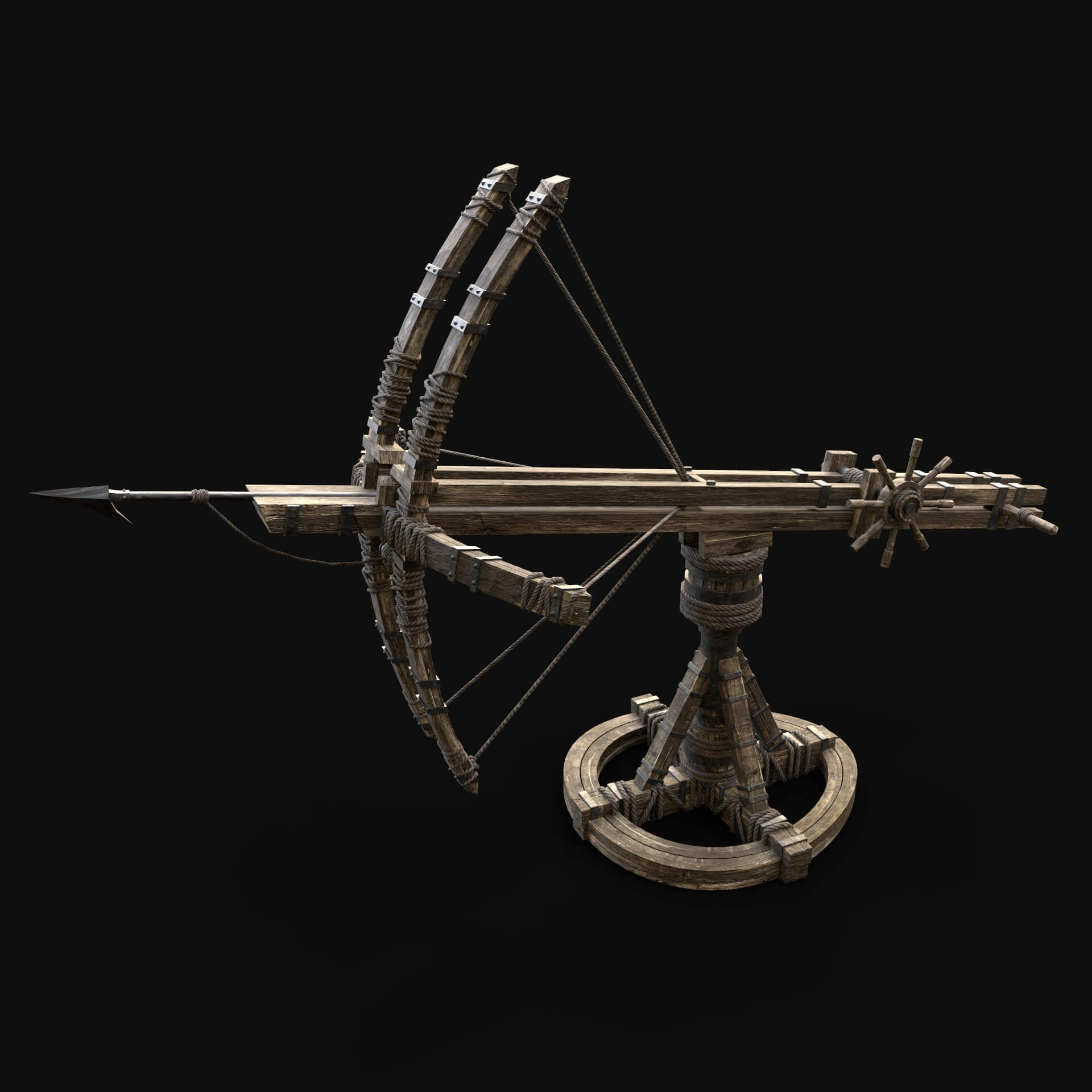 Medieval Ballista Harpoon Launcher - 3D Model by Enterables