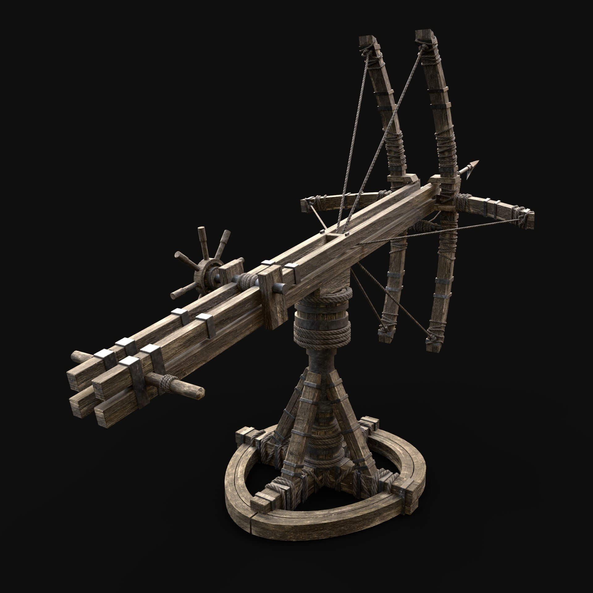 Medieval Ballista Harpoon Launcher - 3D Model by Enterables