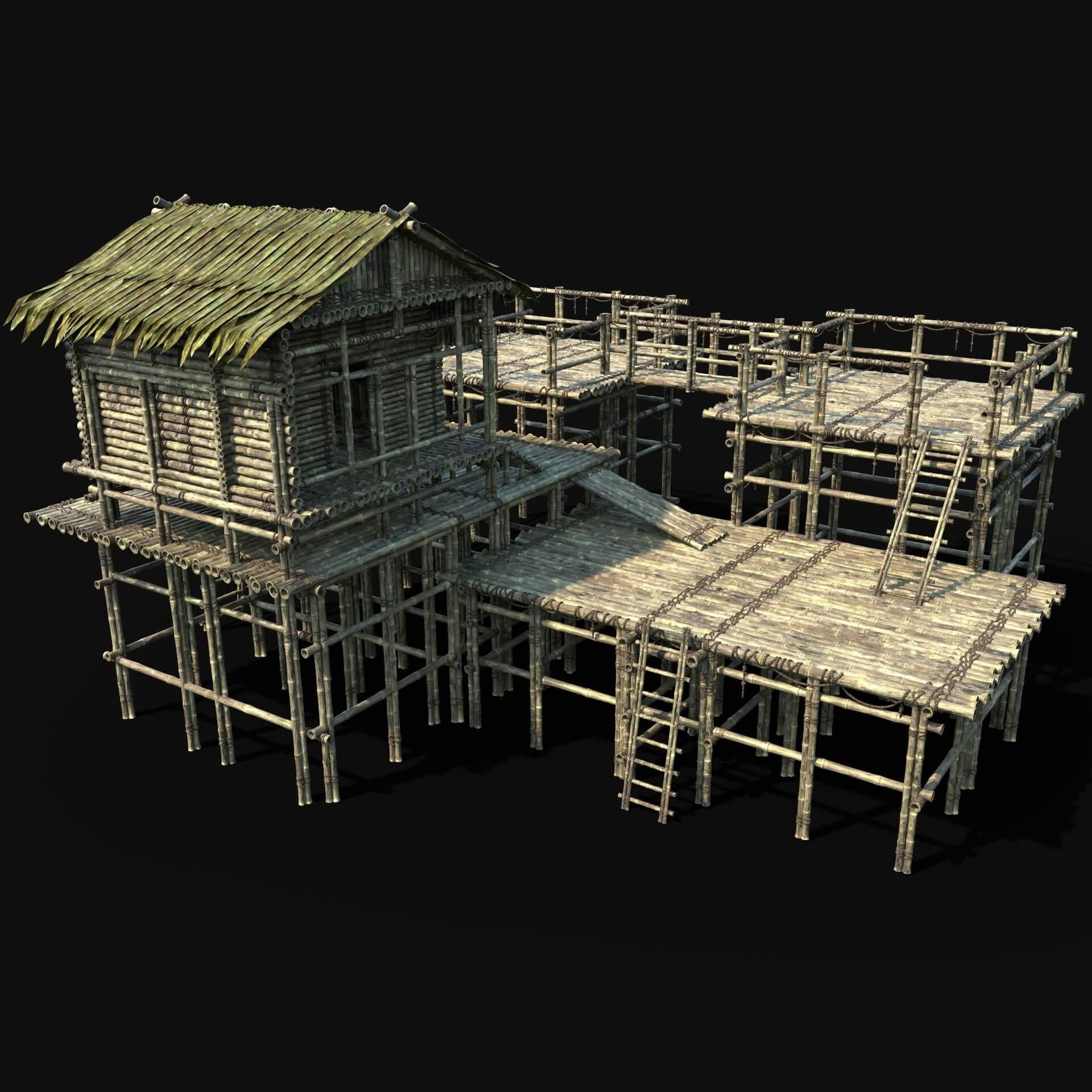 Bamboo Fort - 3D Model by Enterables