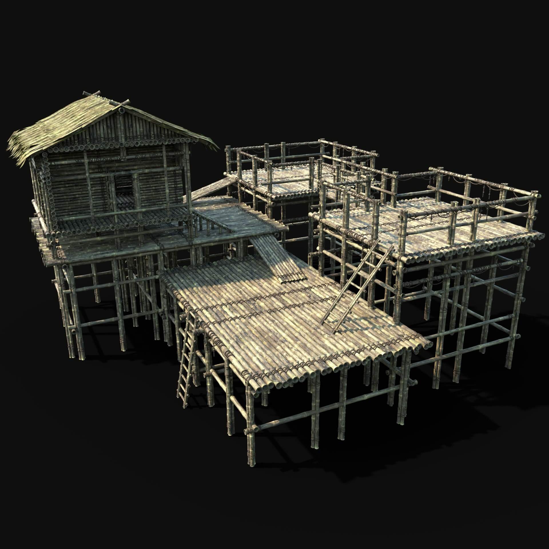 Bamboo Fort - 3D Model by Enterables