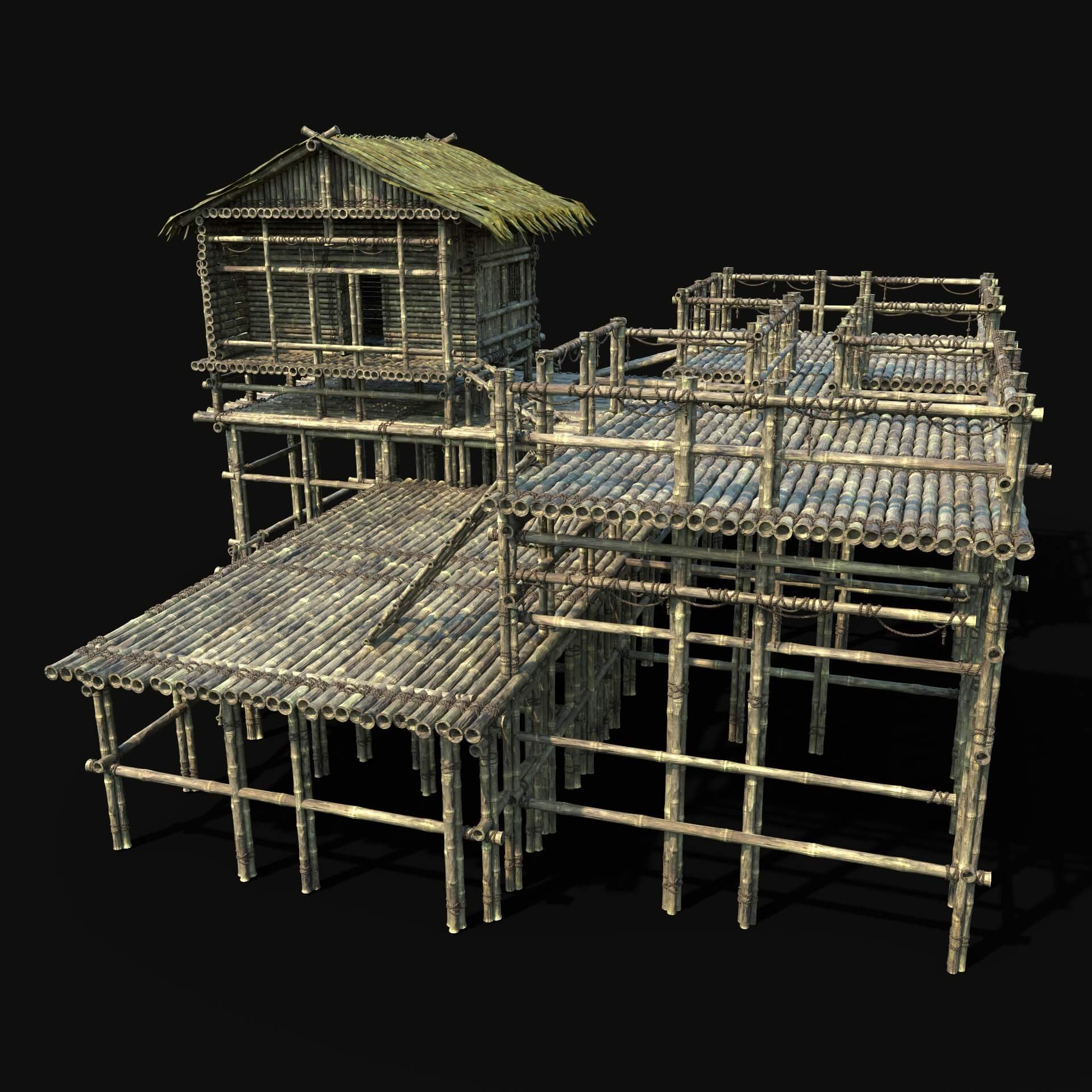 Bamboo Fort - 3D Model by Enterables