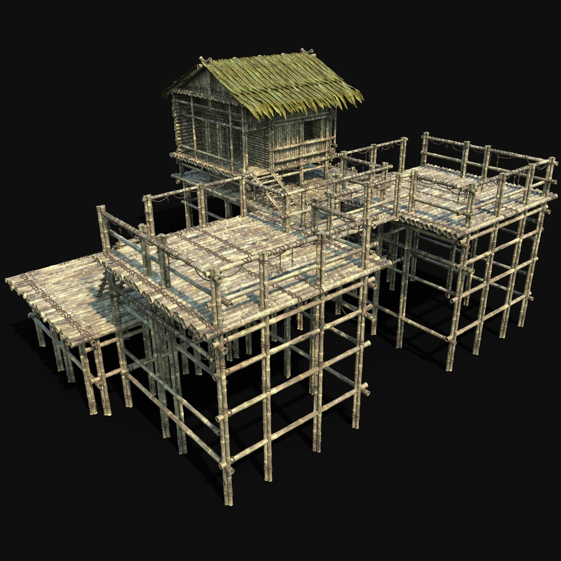 Bamboo Fort - 3D Model by Enterables