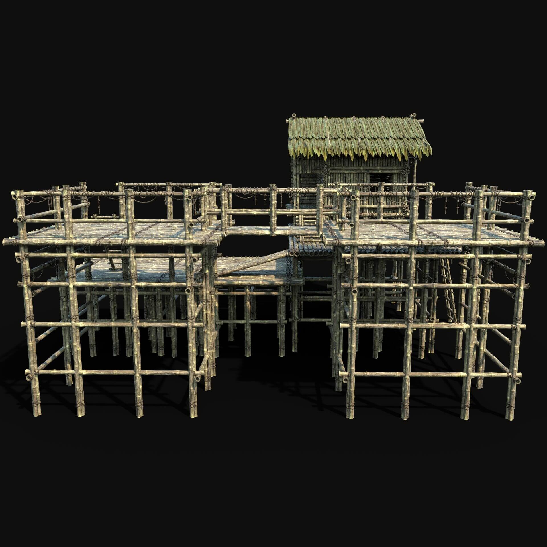 Bamboo Fort - 3D Model by Enterables