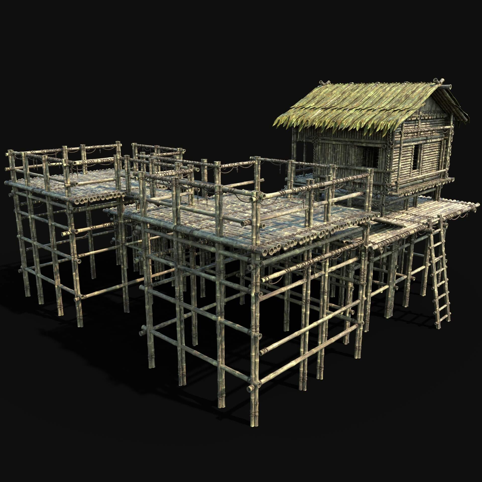 Bamboo Fort - 3D Model by Enterables