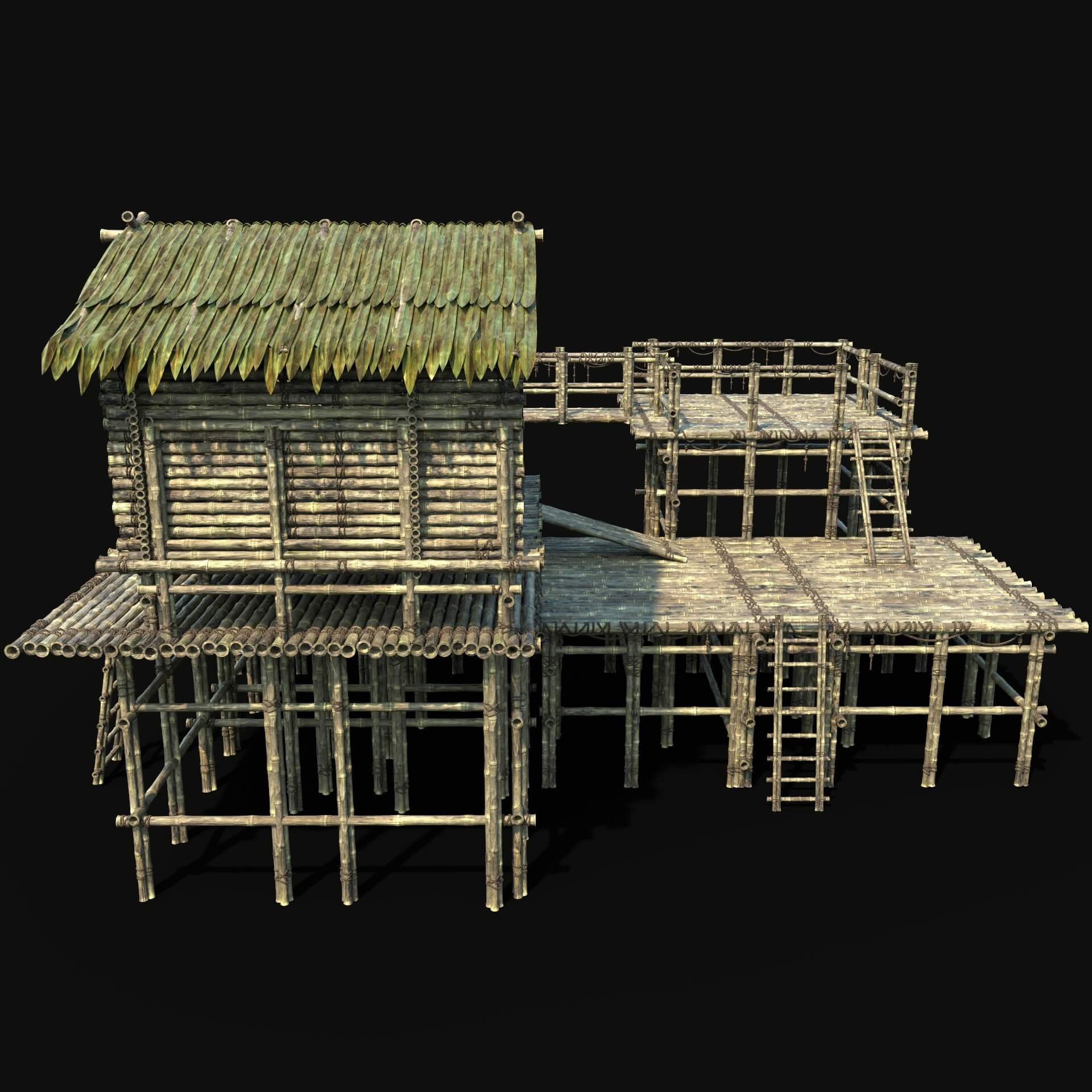 Bamboo Fort - 3D Model by Enterables