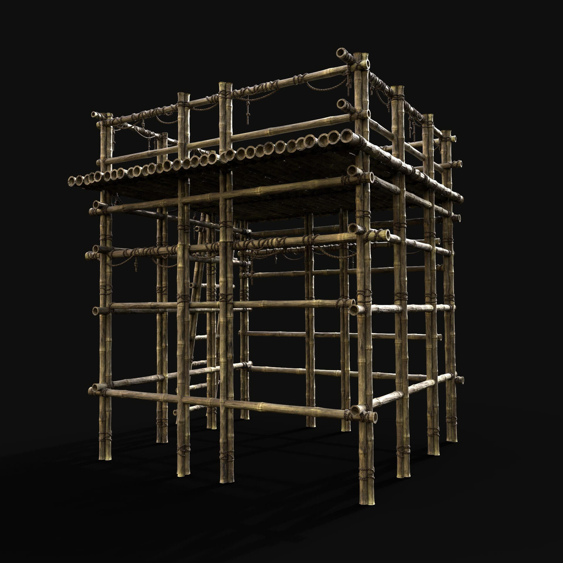 Bamboo Jungle Platform - 3D Model by Enterables