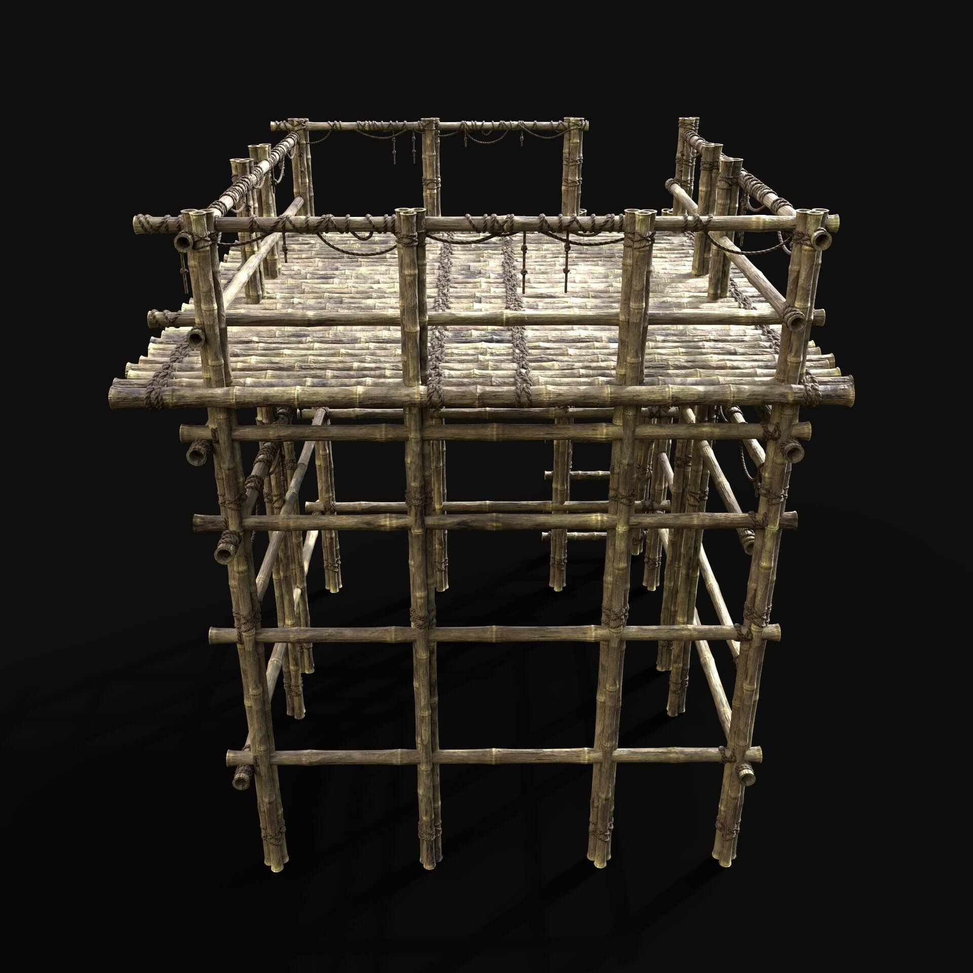 Bamboo Jungle Platform - 3D Model by Enterables