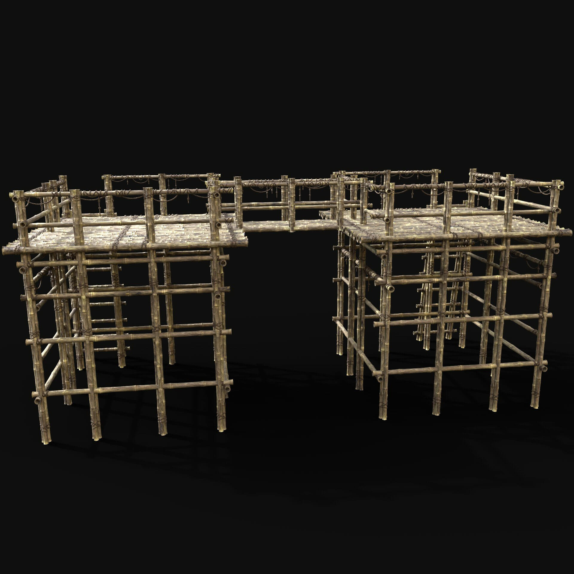 Bamboo Jungle Watchtower - 3D Model by Enterables