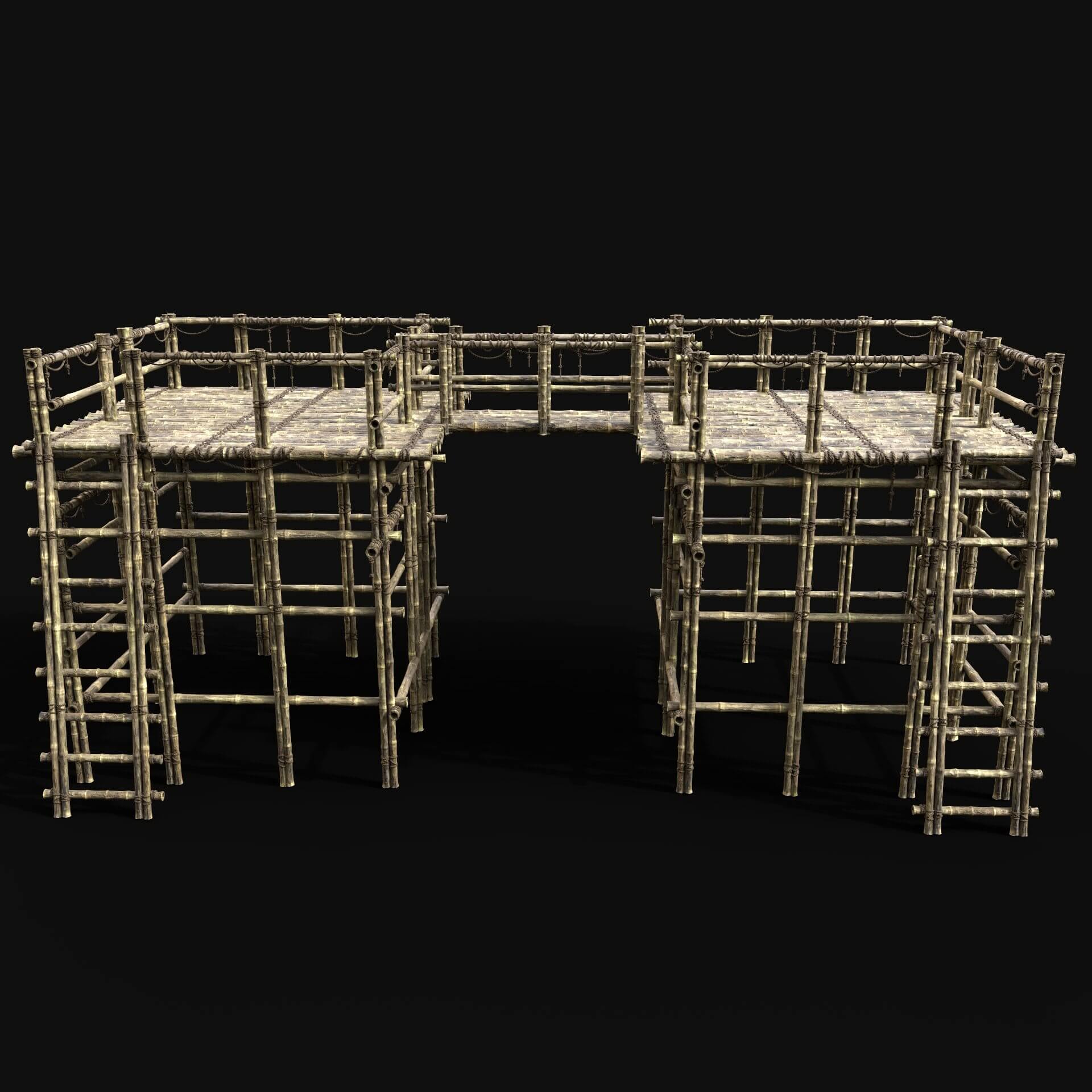 Bamboo Jungle Watchtower - 3D Model by Enterables