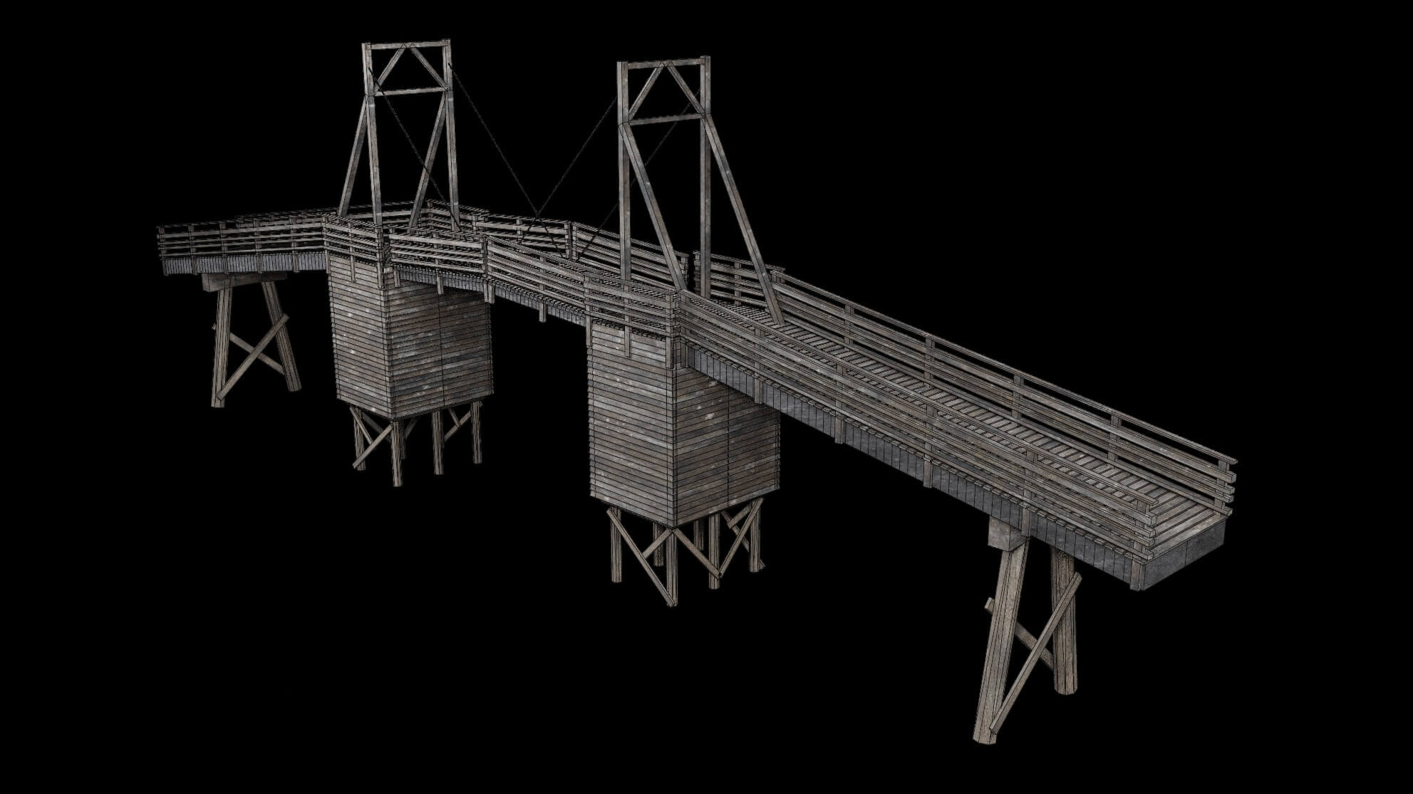 Bascule Bridge Collection - 3D Model by Enterables