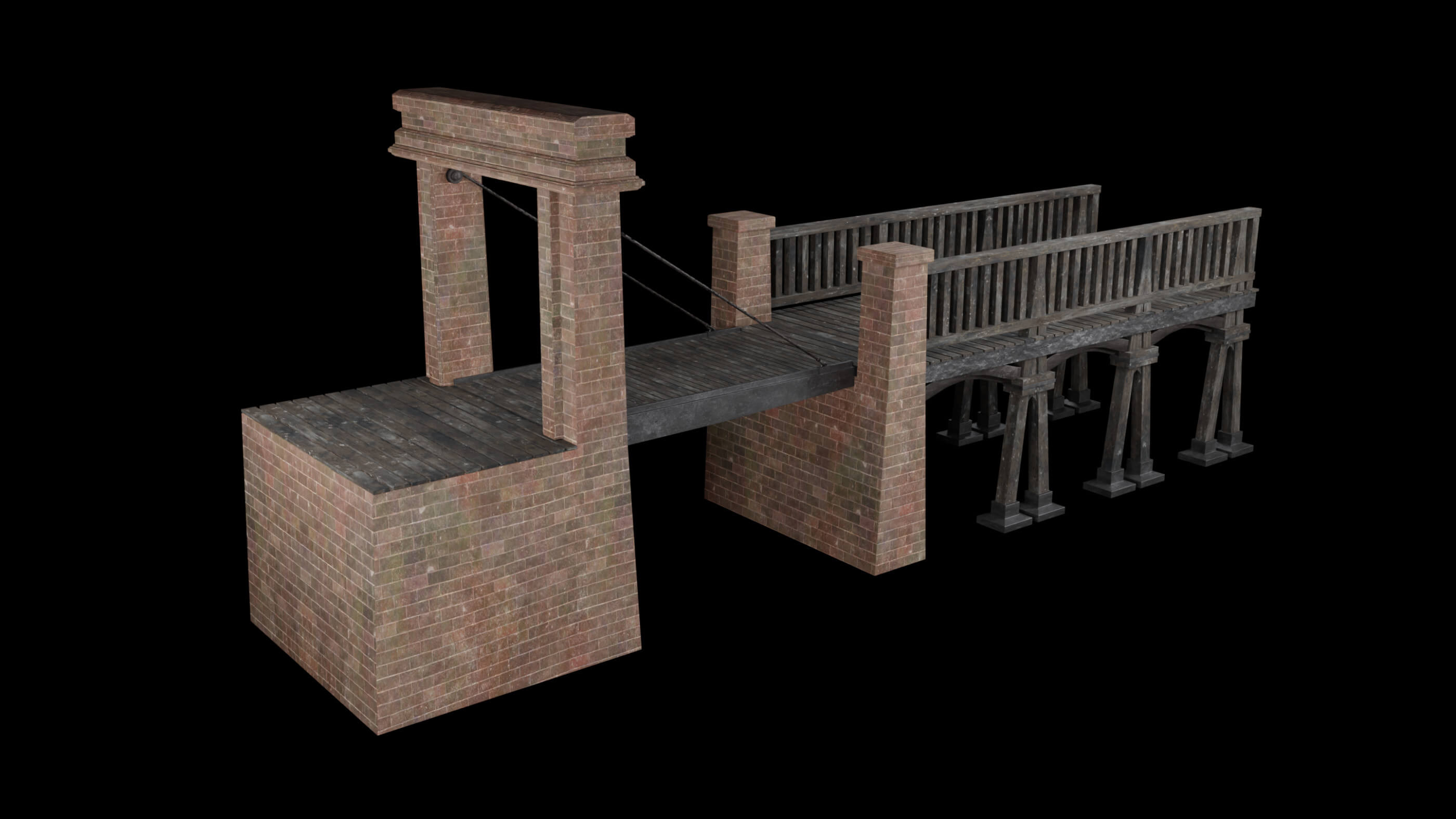 Bascule Bridge Collection - 3D Model by Enterables