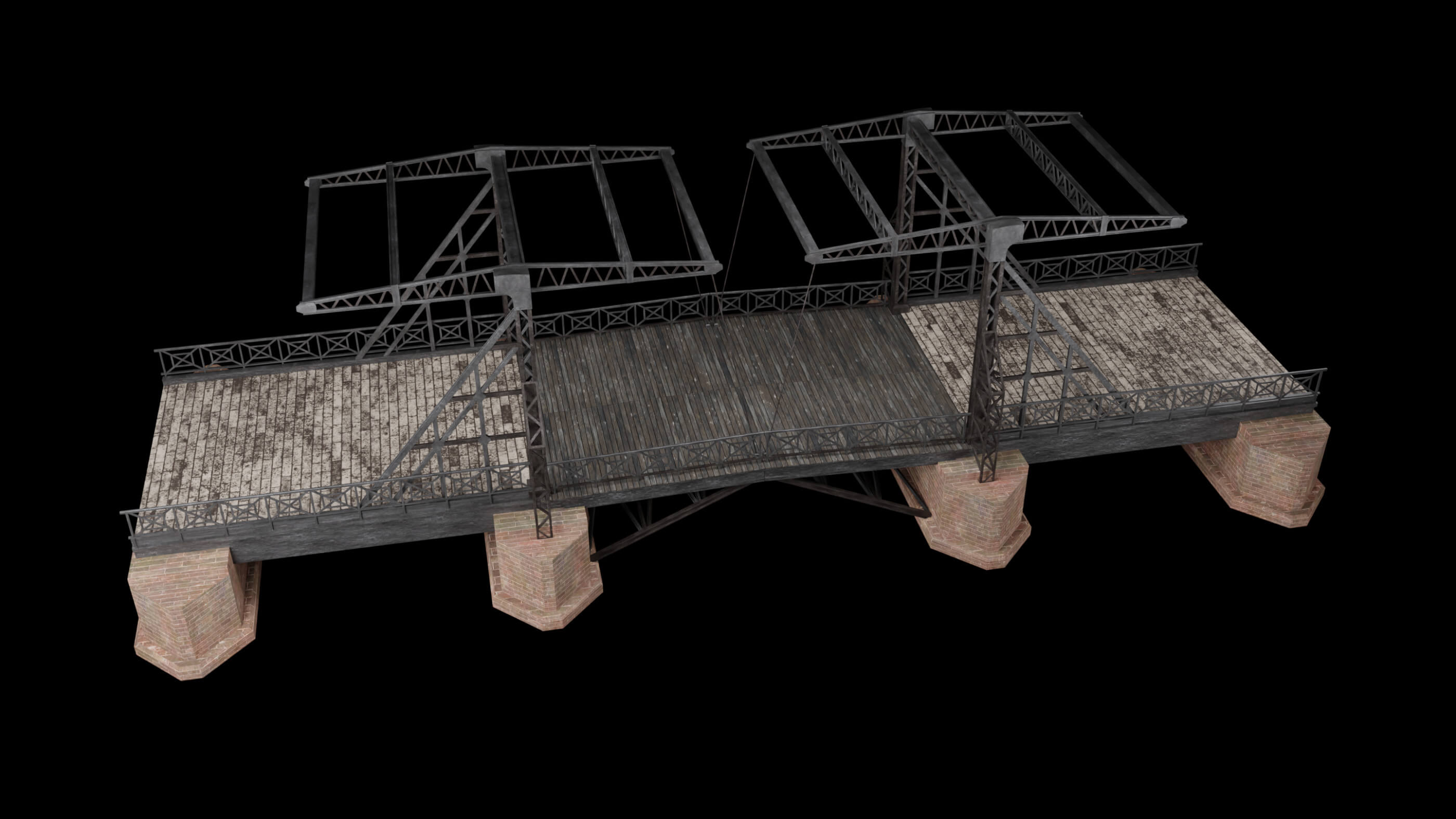 Bascule Bridge Collection - 3D Model by Enterables