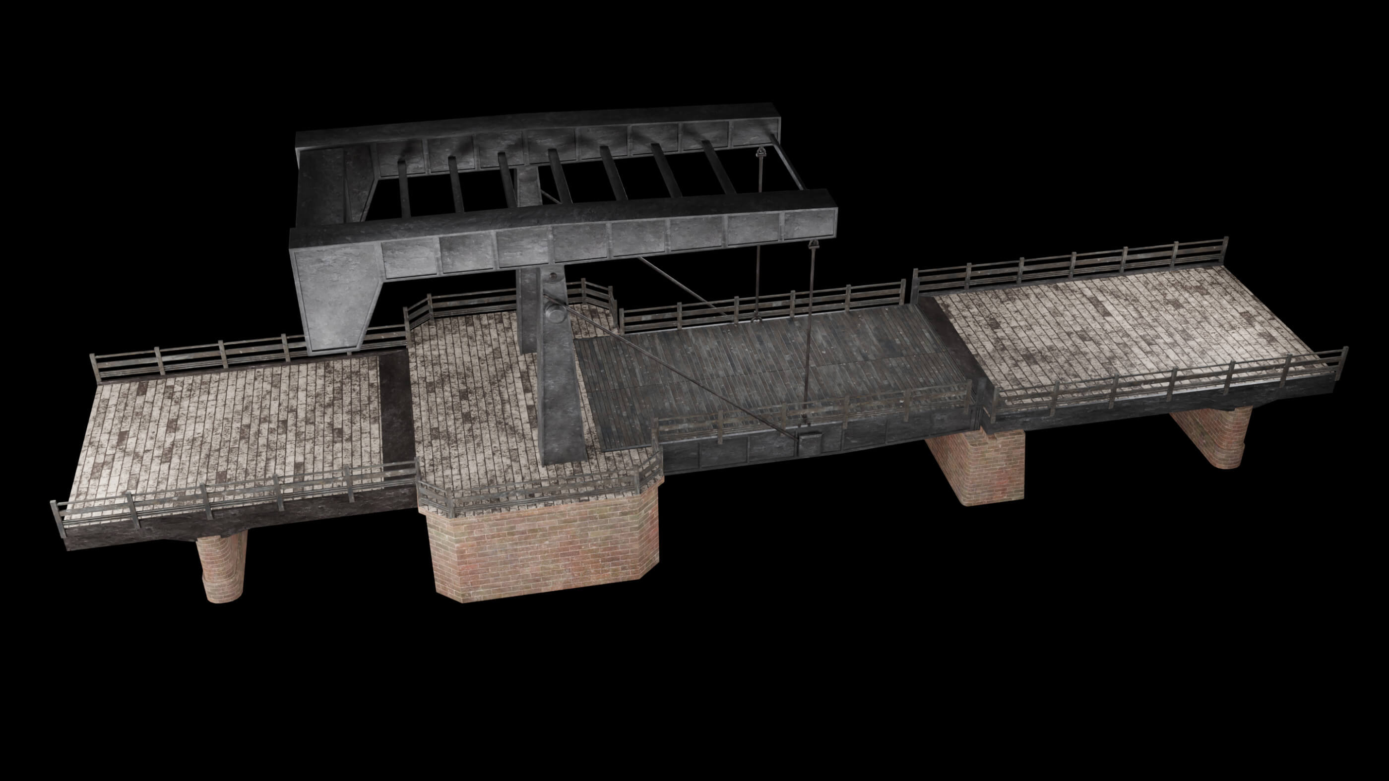 Bascule Bridge Collection - 3D Model by Enterables