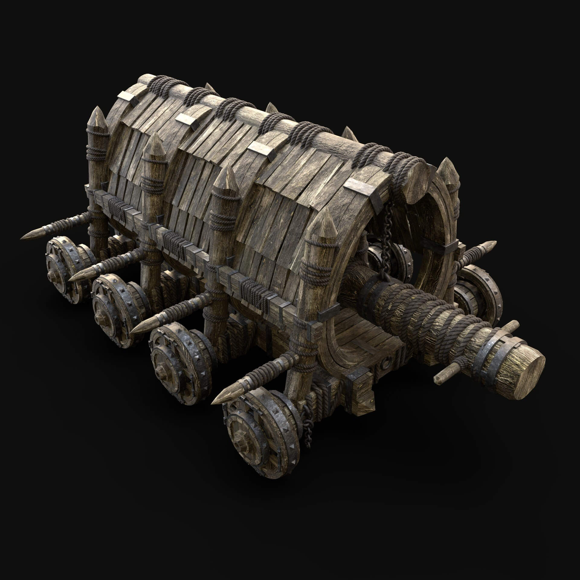 Medieval Battering Ram - 3D Model by Enterables