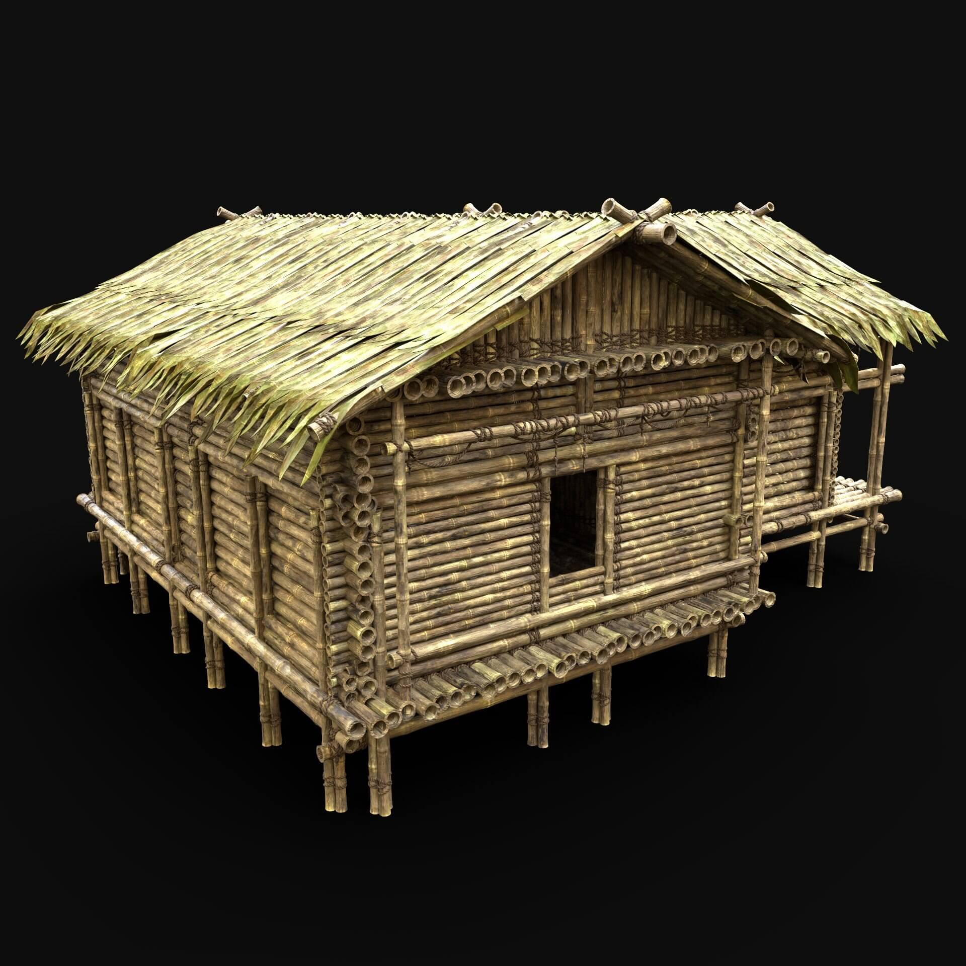 Big Bamboo Jungle House - 3D Model by Enterables
