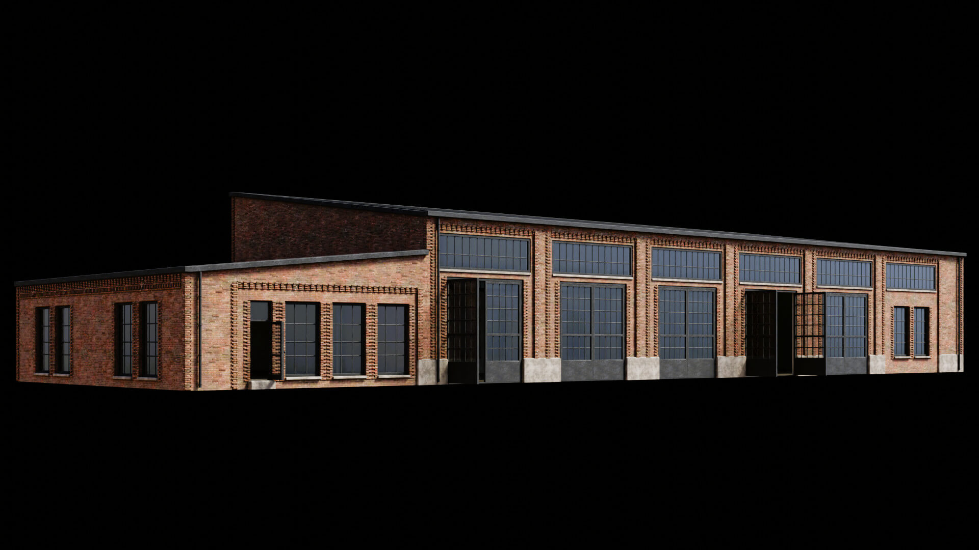 3d Modern Factory Buildings